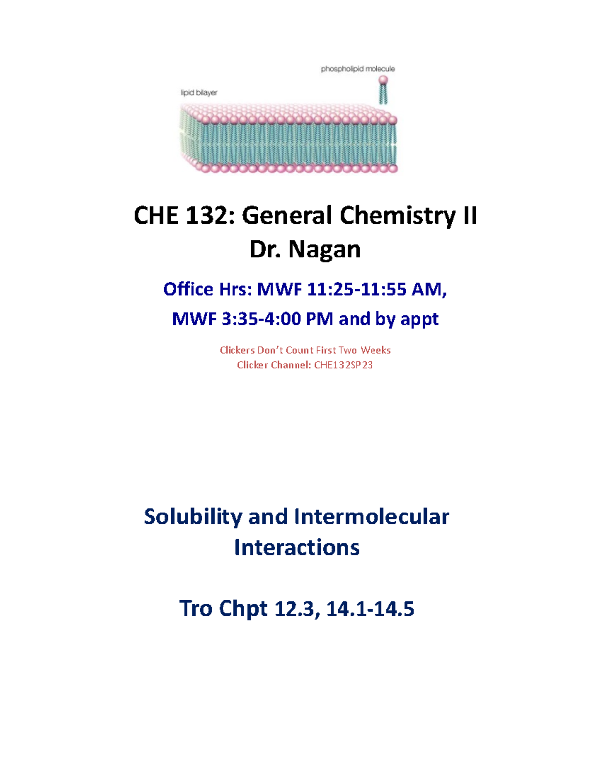 Lecture 02 Solubility Forstudents 1 Che 132 General Chemistry Ii Dr