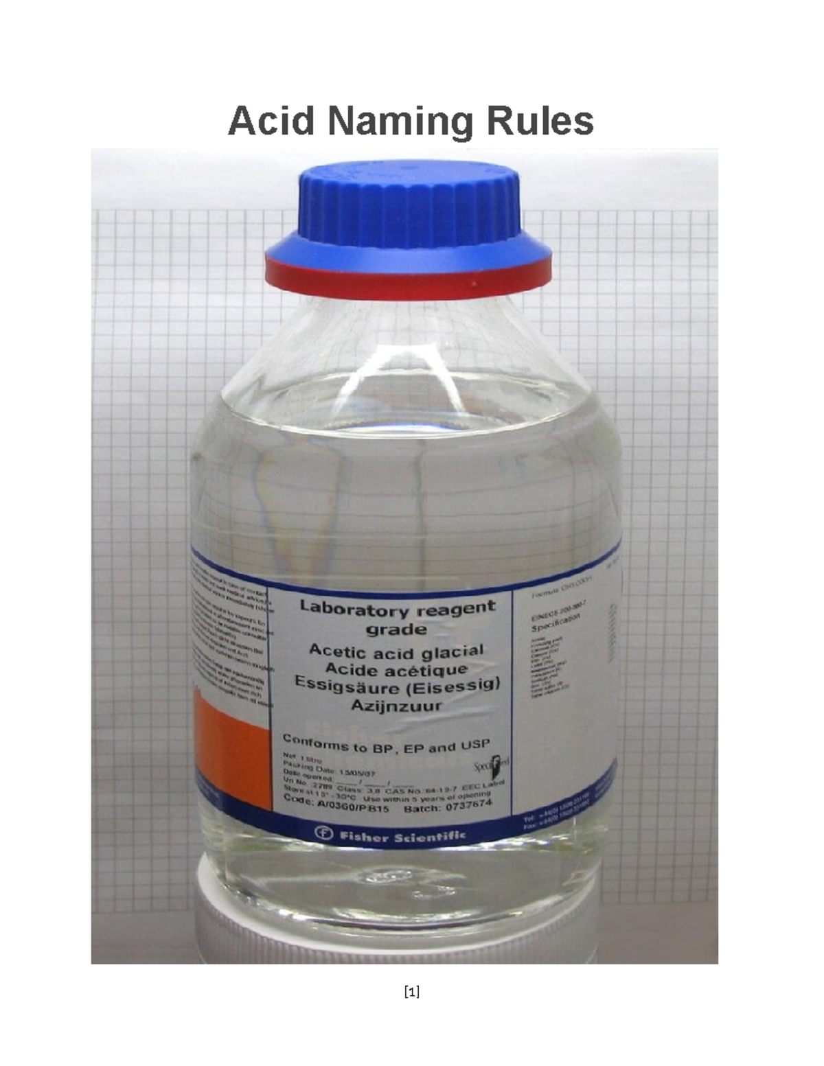 Acid Naming Rules Chemistry 2 Stem 12 Acid Naming Rules Core Concepts