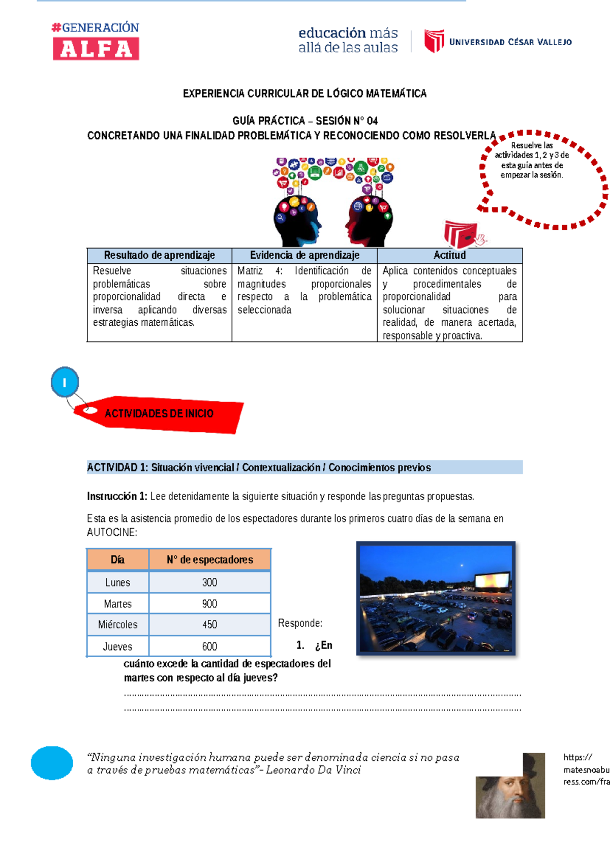 GuÍa Práctica Sesión N° 04 Proporcionalidad Resuelve Las