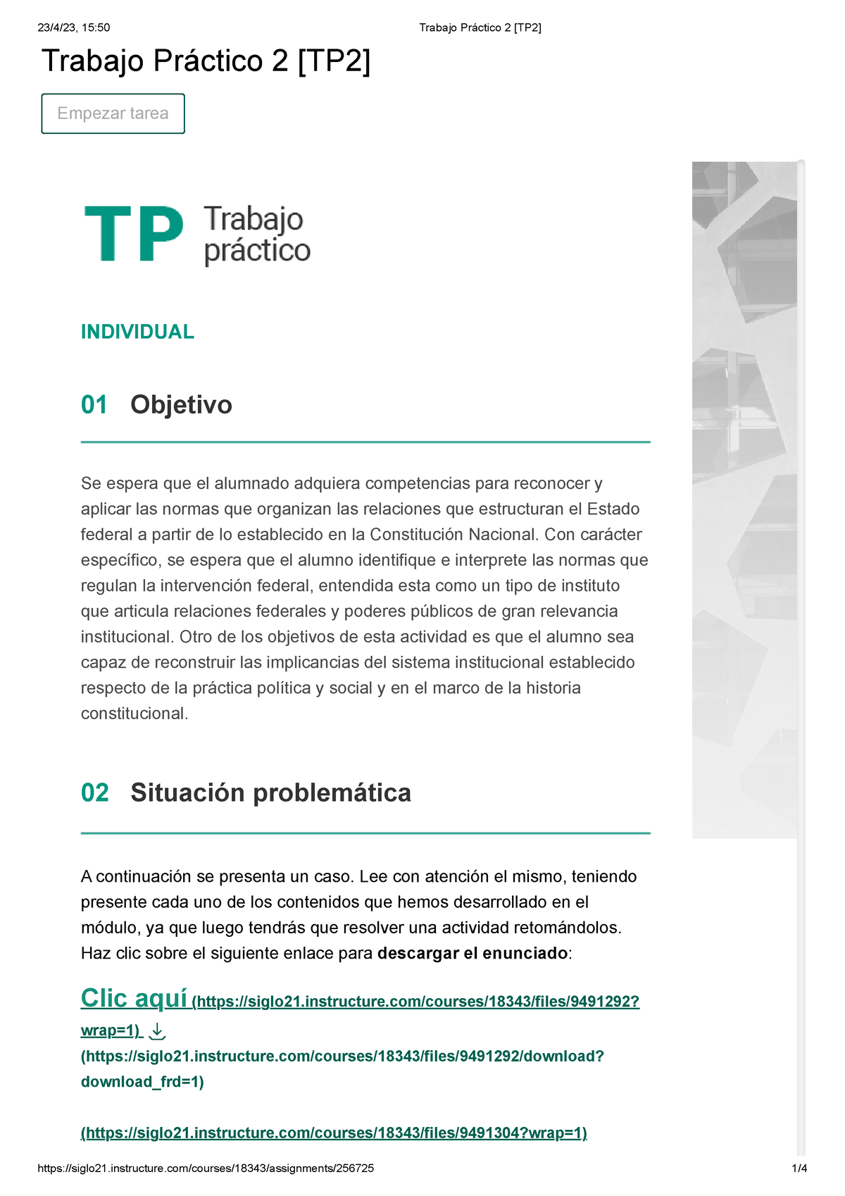 Trabajo Práctico 2 Tp2 Trabajo Práctico 2 Tp2 Empezar Tarea