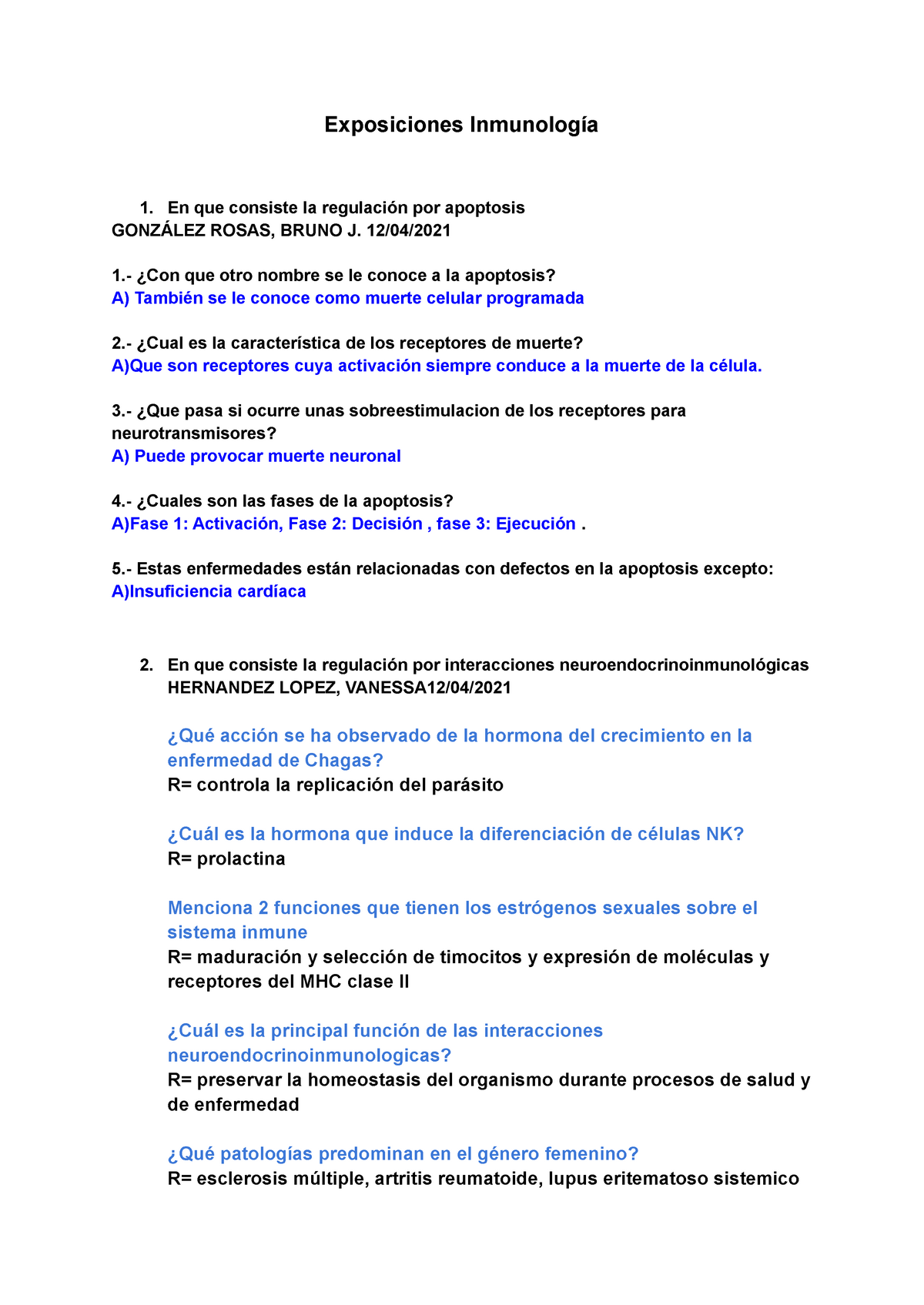 Banco De Preguntas Para Estudiar Tercer Parcial Exposiciones