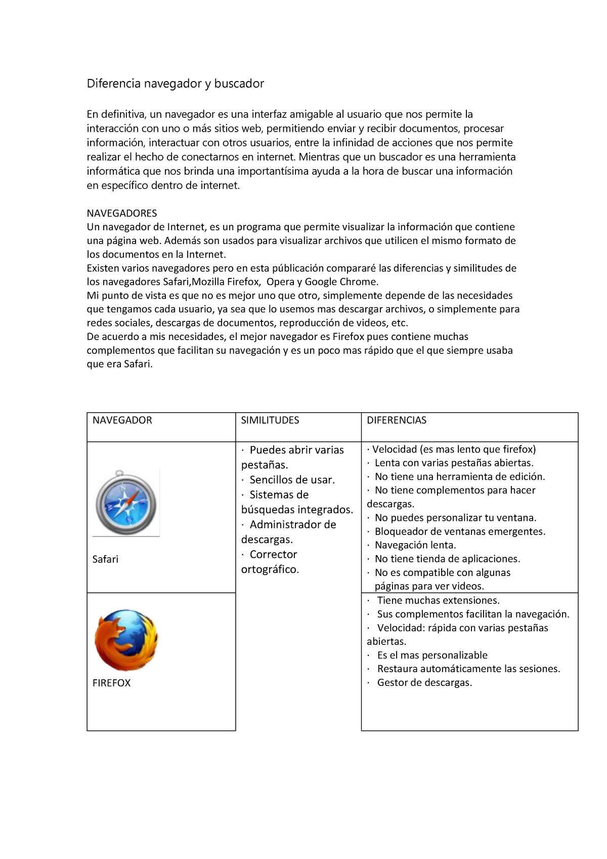 Diferencias Entre Navegador Y Buscador Cuadro Comparativo Images