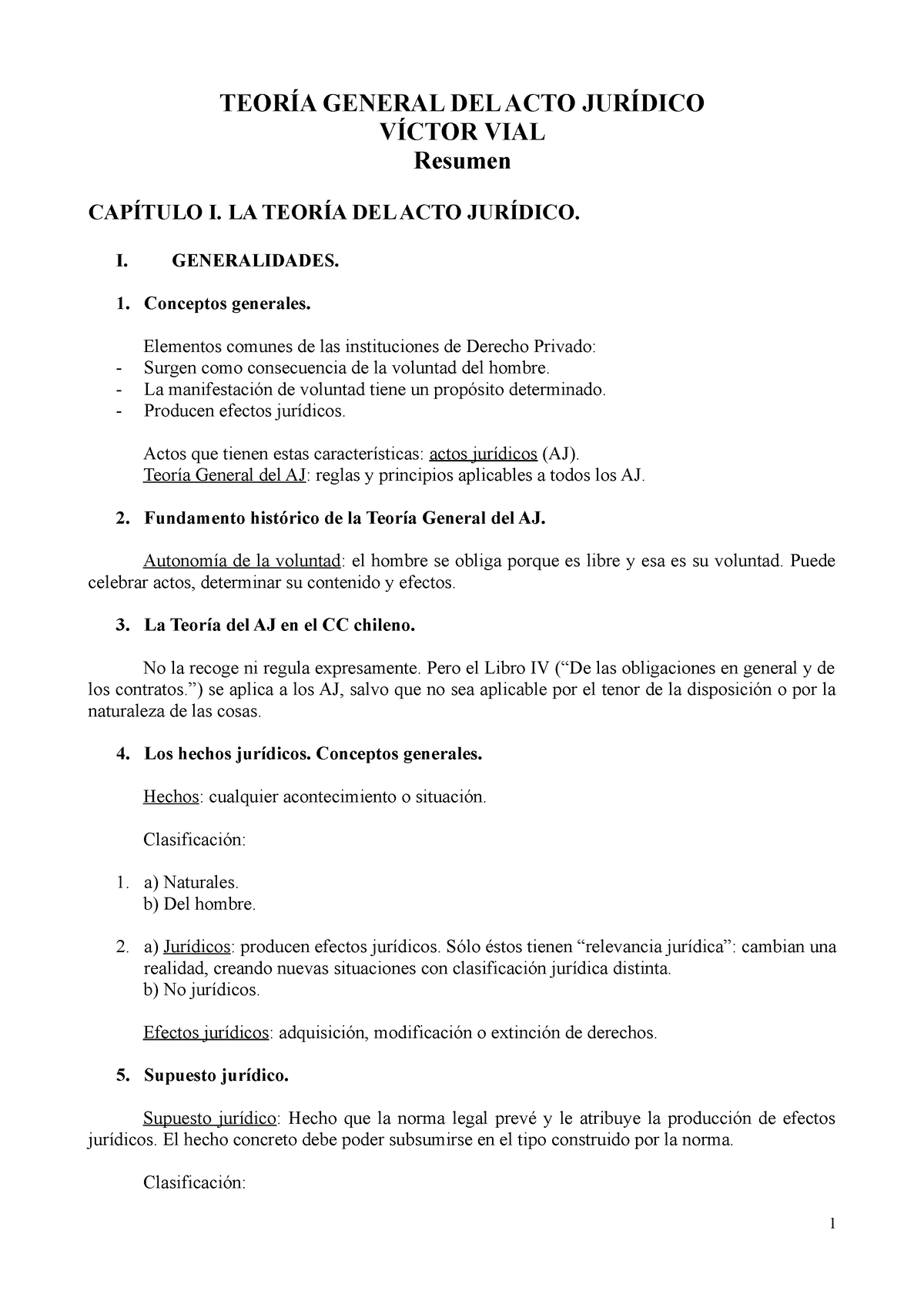 1 Teoría General Del Acto Jurídico Teoría Del Delito Ua Studocu