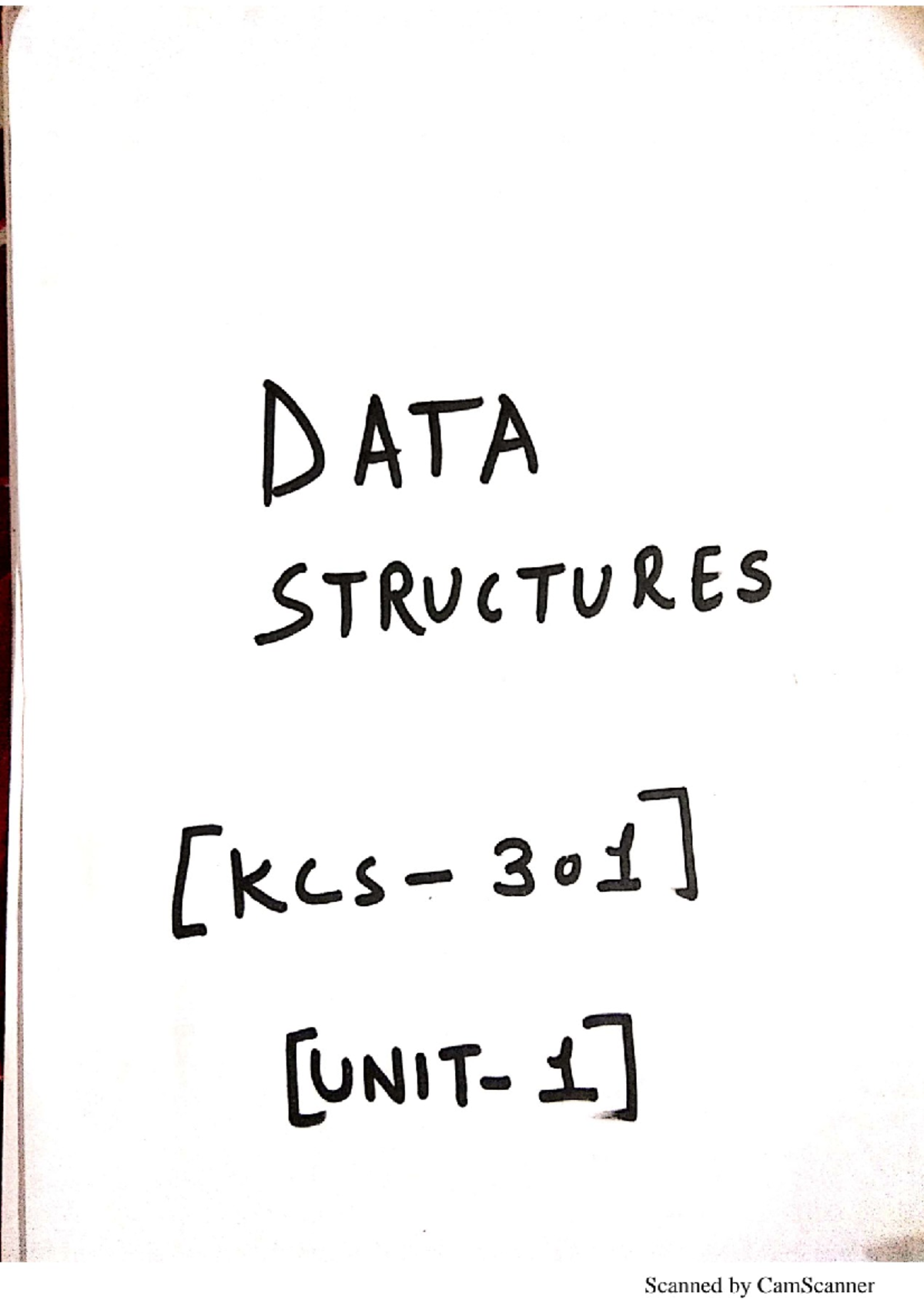 Ds Unit 1 Dsa Notes Data Structure Studocu