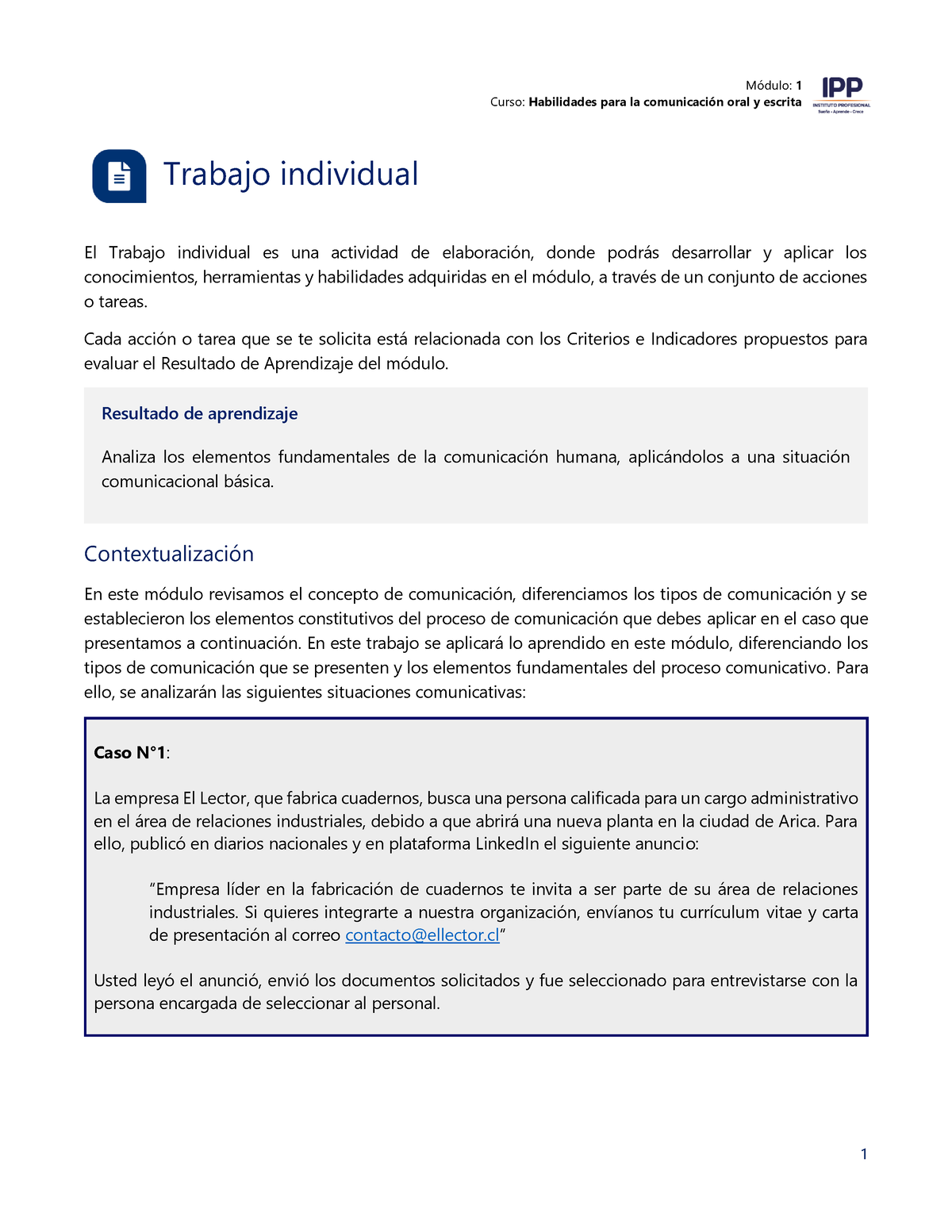 M1 Ti Habilidades Para La Comunicación Oral Y Escrita Curso