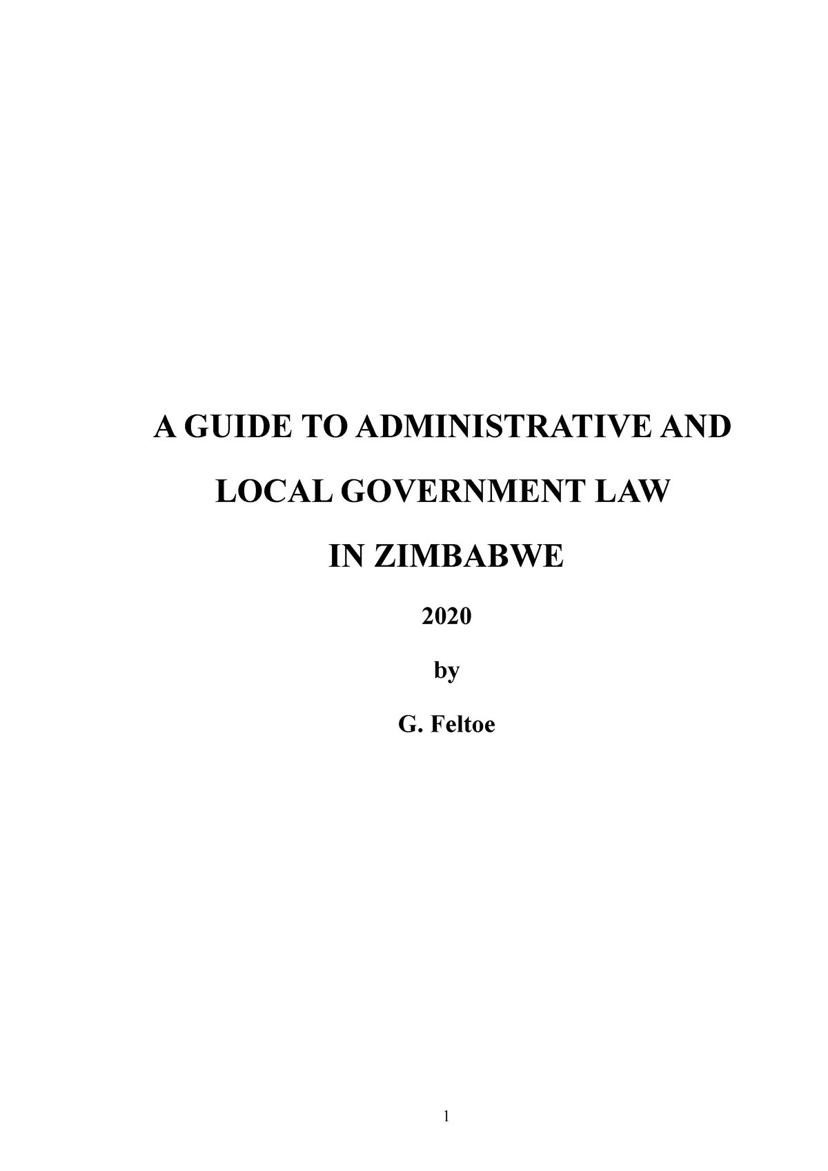 Administrative Law And Local Government Guide 2020 1 A Guide To