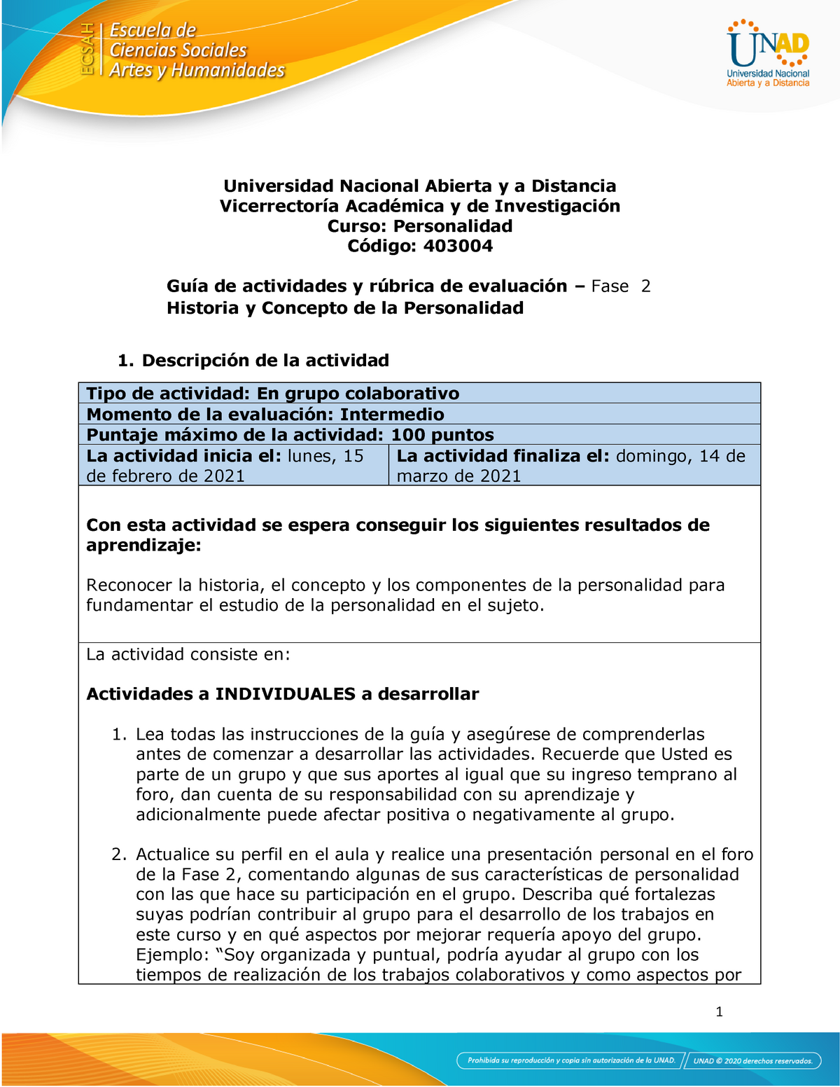 Guia De Actividades Y Rúbrica De Evaluación Unidad 1 Fase 2