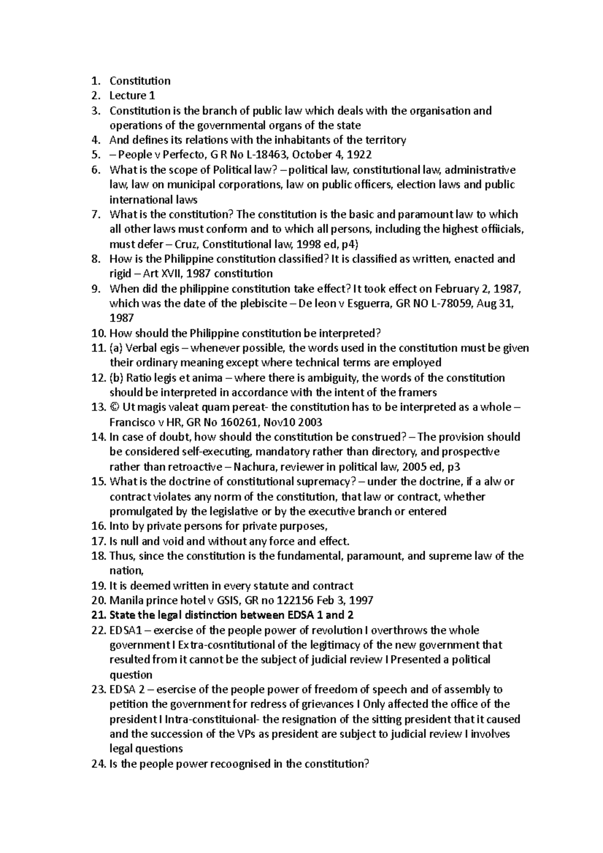 Constitution And The Supplementary Notes Blaw2006 Sp Studocu