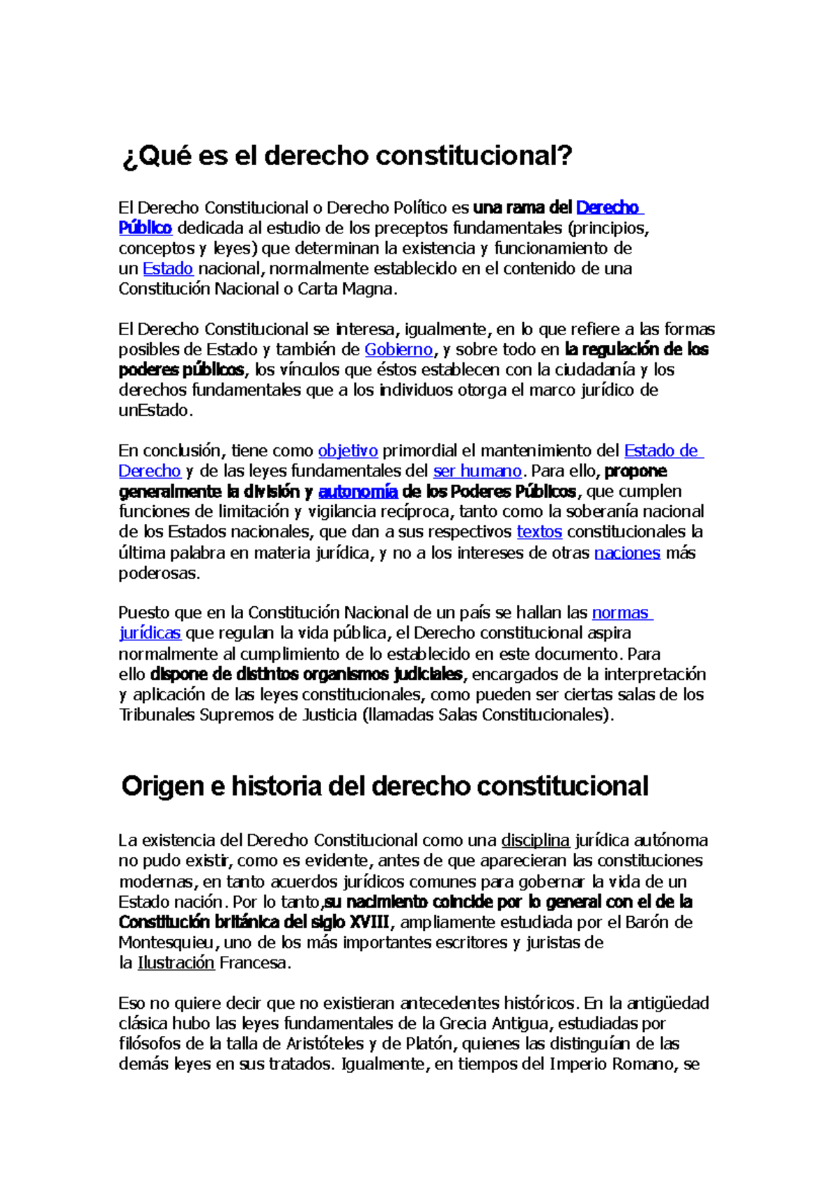 Derecho Constitucional El Derecho Constitucional Se Interesa