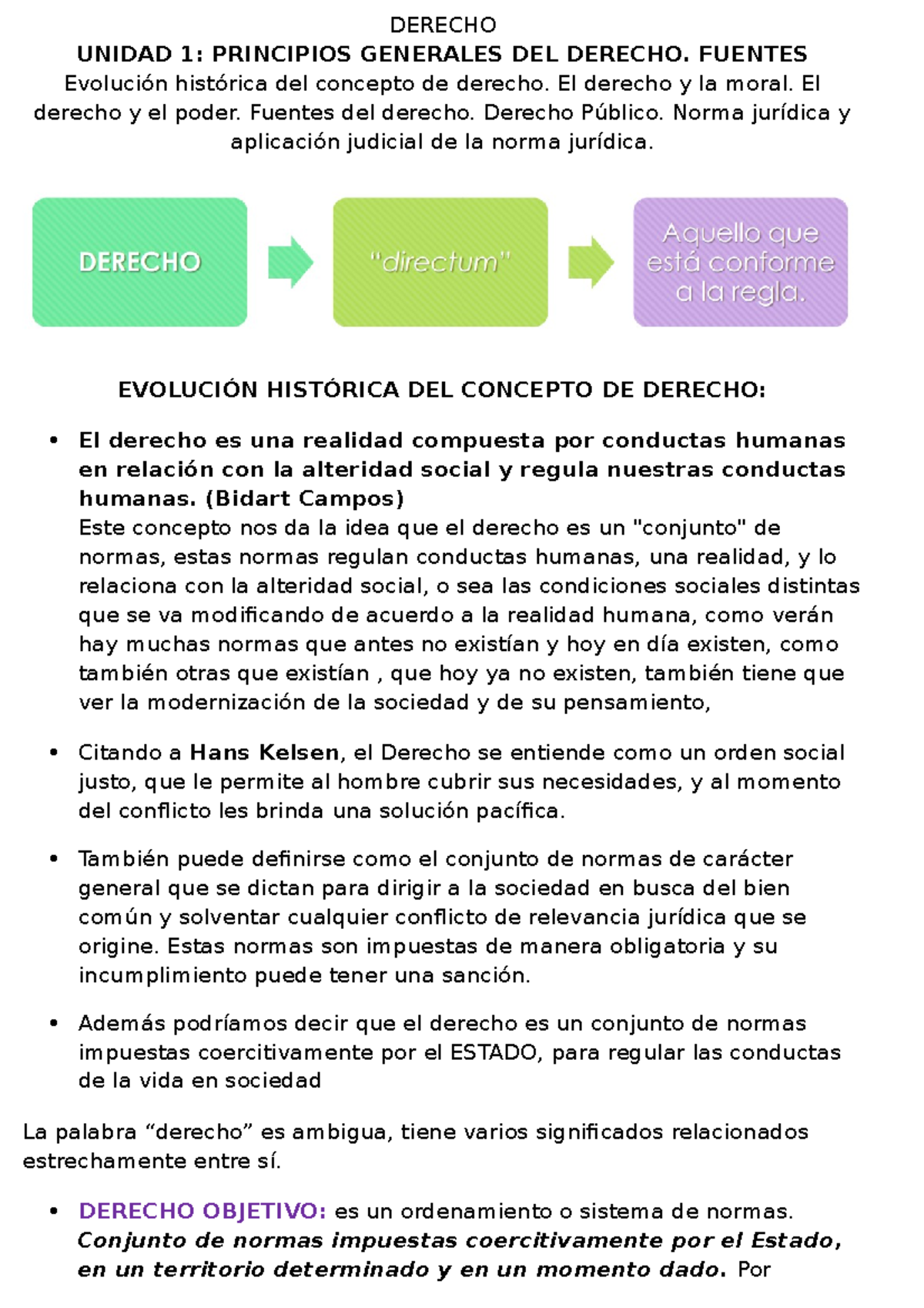 U 1 A 7 Resumen Primer Parcial Derecho Publico Derecho Unidad 1