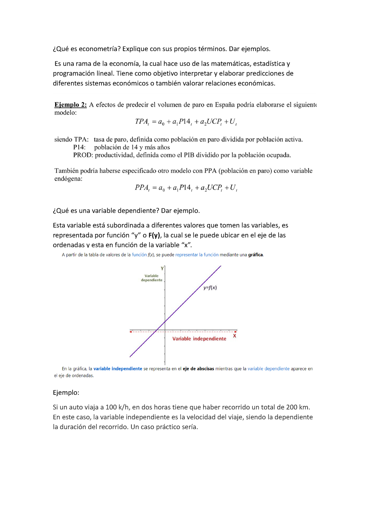 Qué Es Econometría Economia ¿qué Es Econometría Explique Con Sus