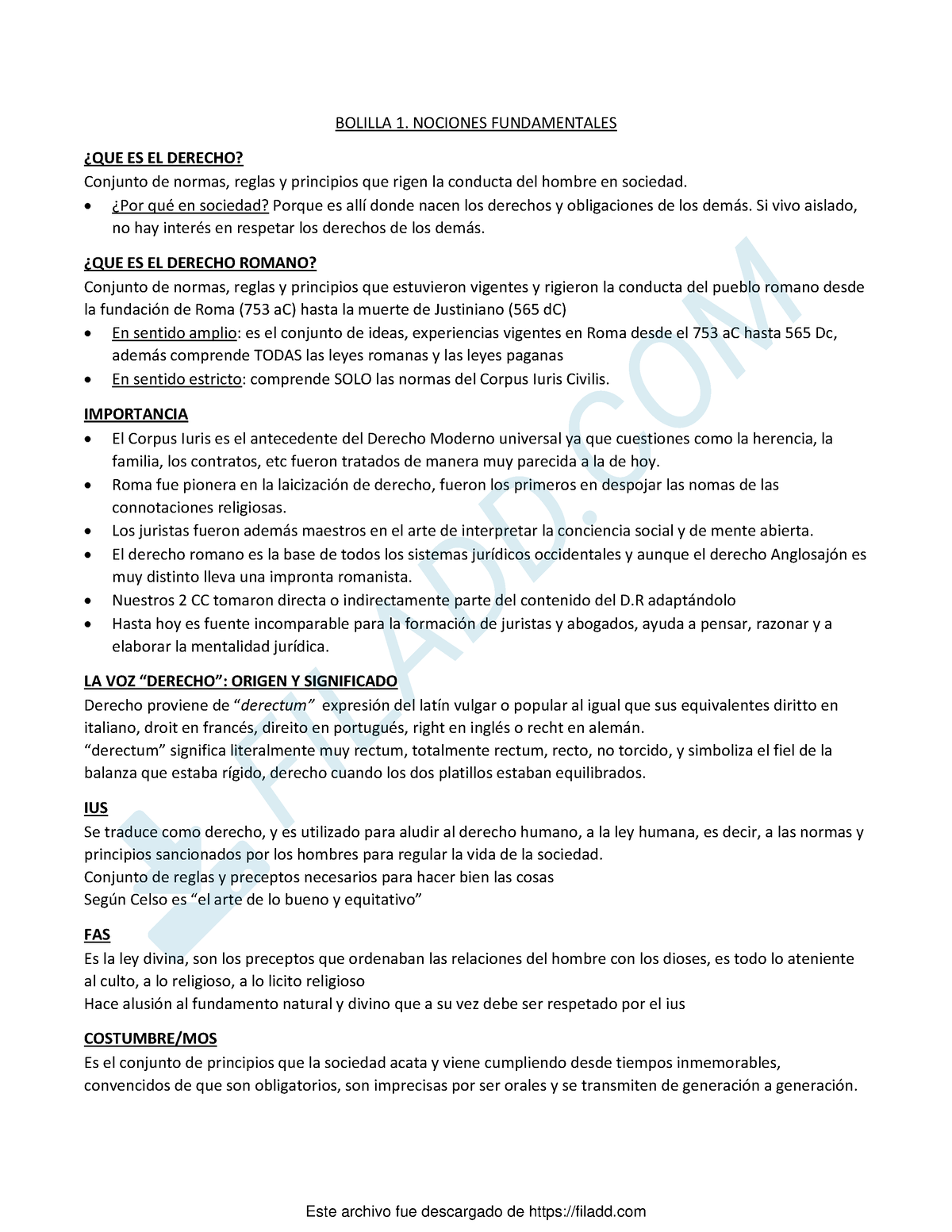 Bolilla 1 Bolilla 1 Nociones Fundamentales ¿que Es El Derecho