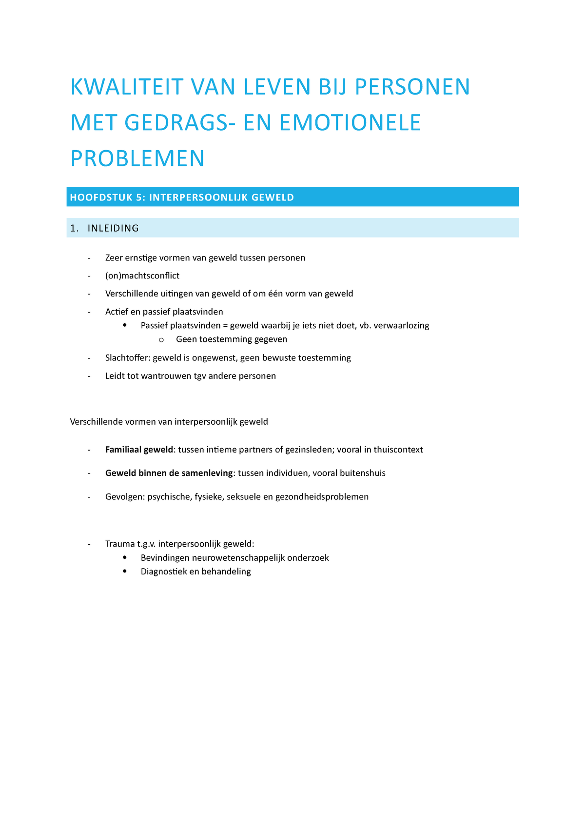 Les 6docx Kwaliteit Van Leven Mensen Met Gedrags Emotionele