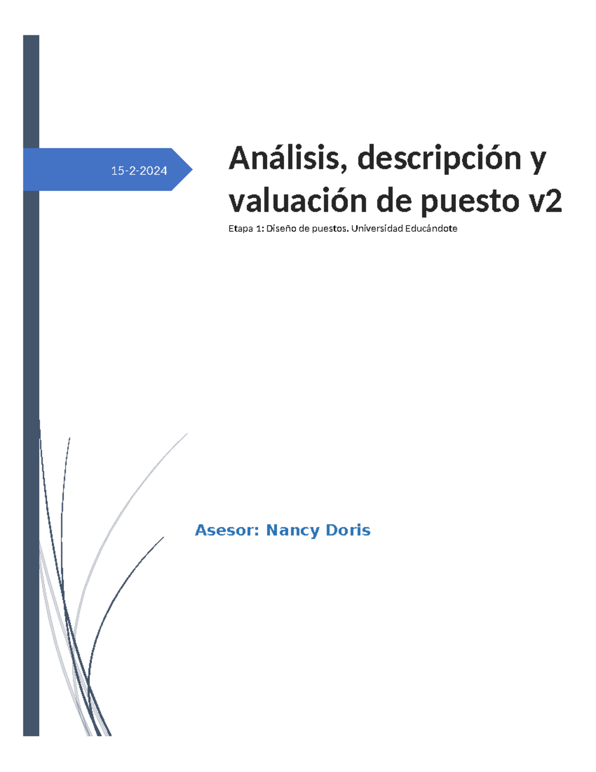 Análisis Descripción Y Valuación De Puesto V2 Etapa 1 Diseño De