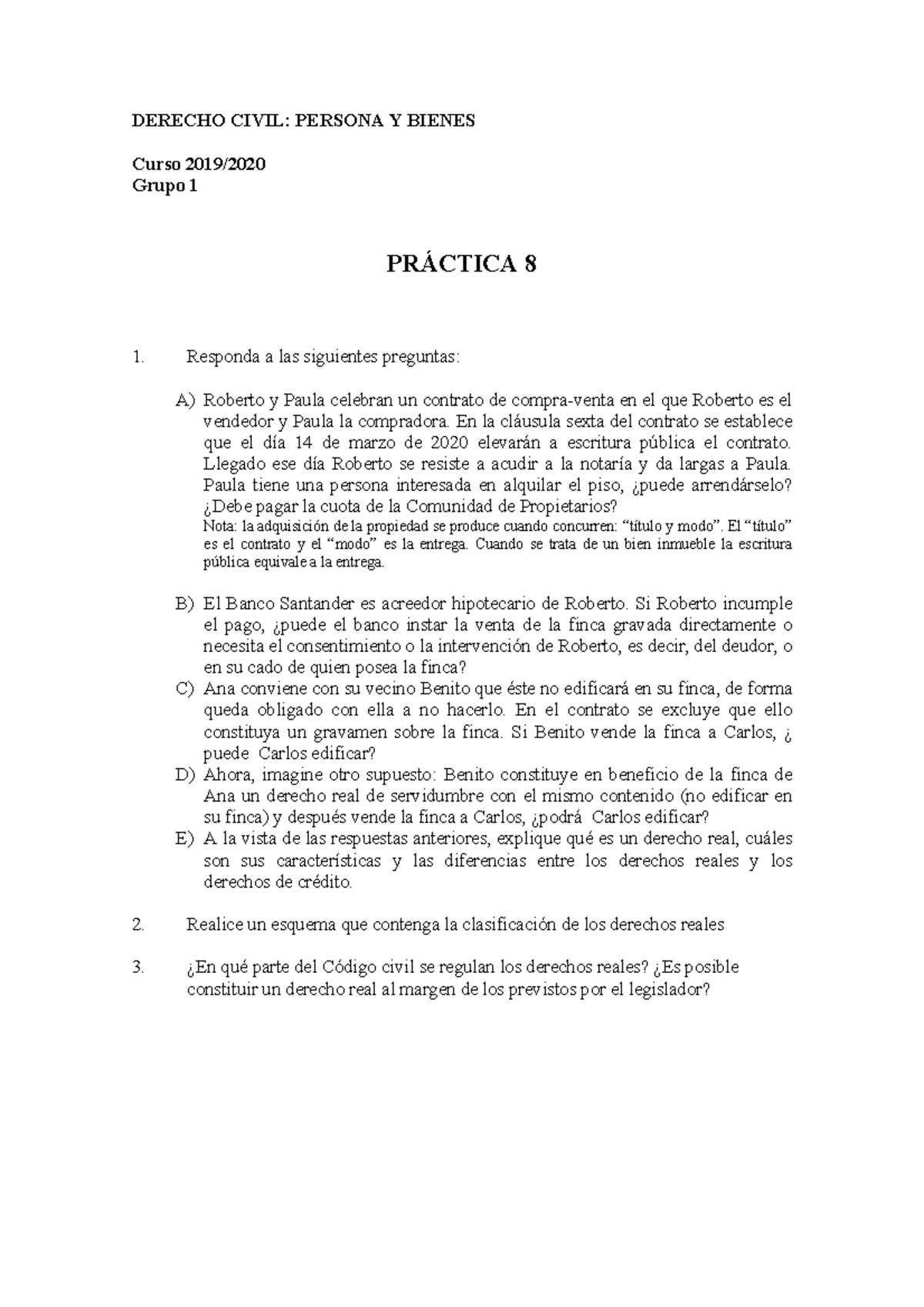 Practica 8 Derecho Civil Persona Y Bienes Derecho Civil Persona Y