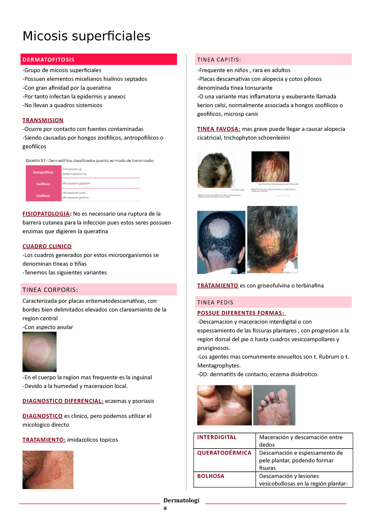 Dermatologia Micosis Superficiales Micosis Superficiales