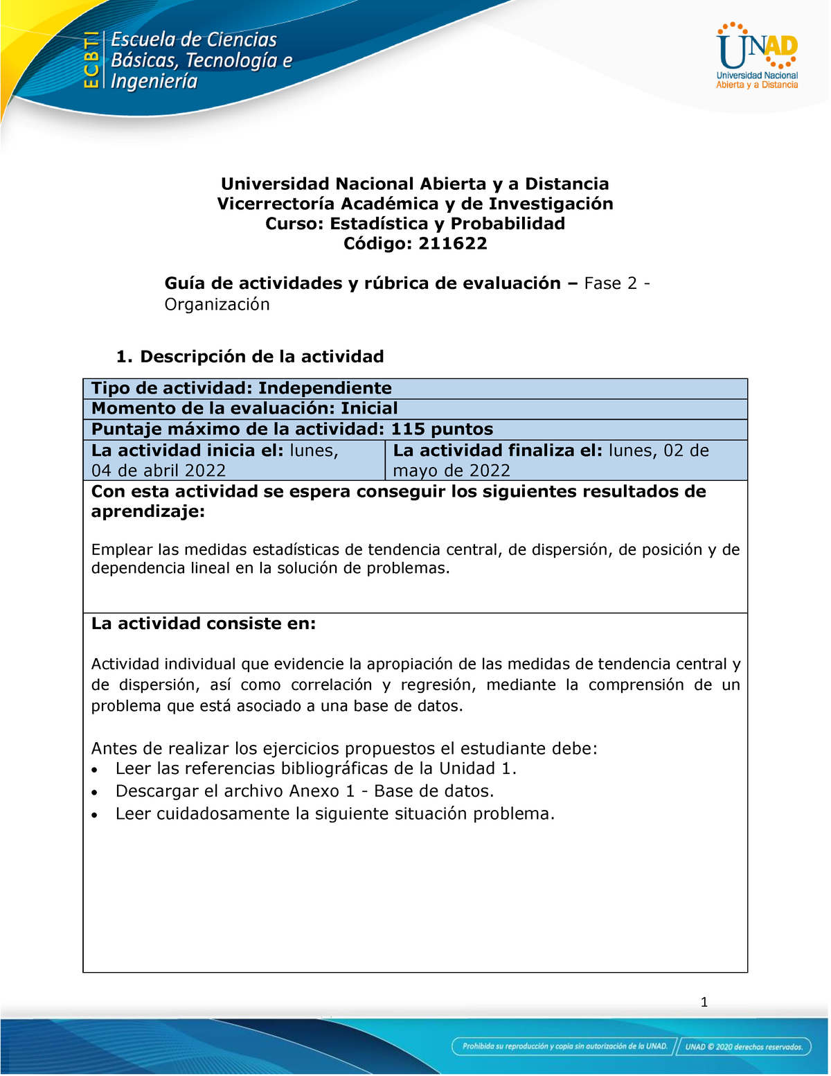 Guía De Actividades Y Rúbrica De Evaluación Unidad 1 Fase 2