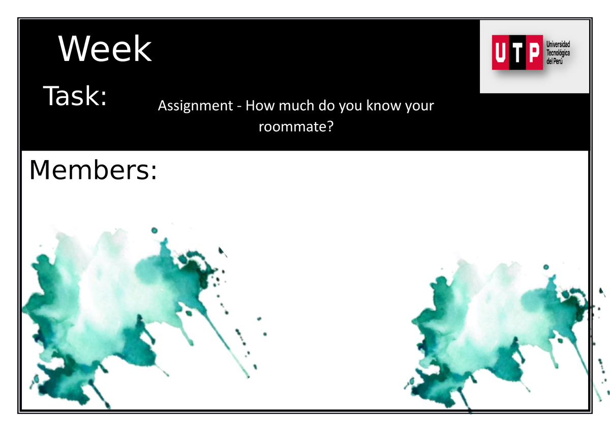 Semana 13 How Much Do You Know Your Roommate Week Task 13