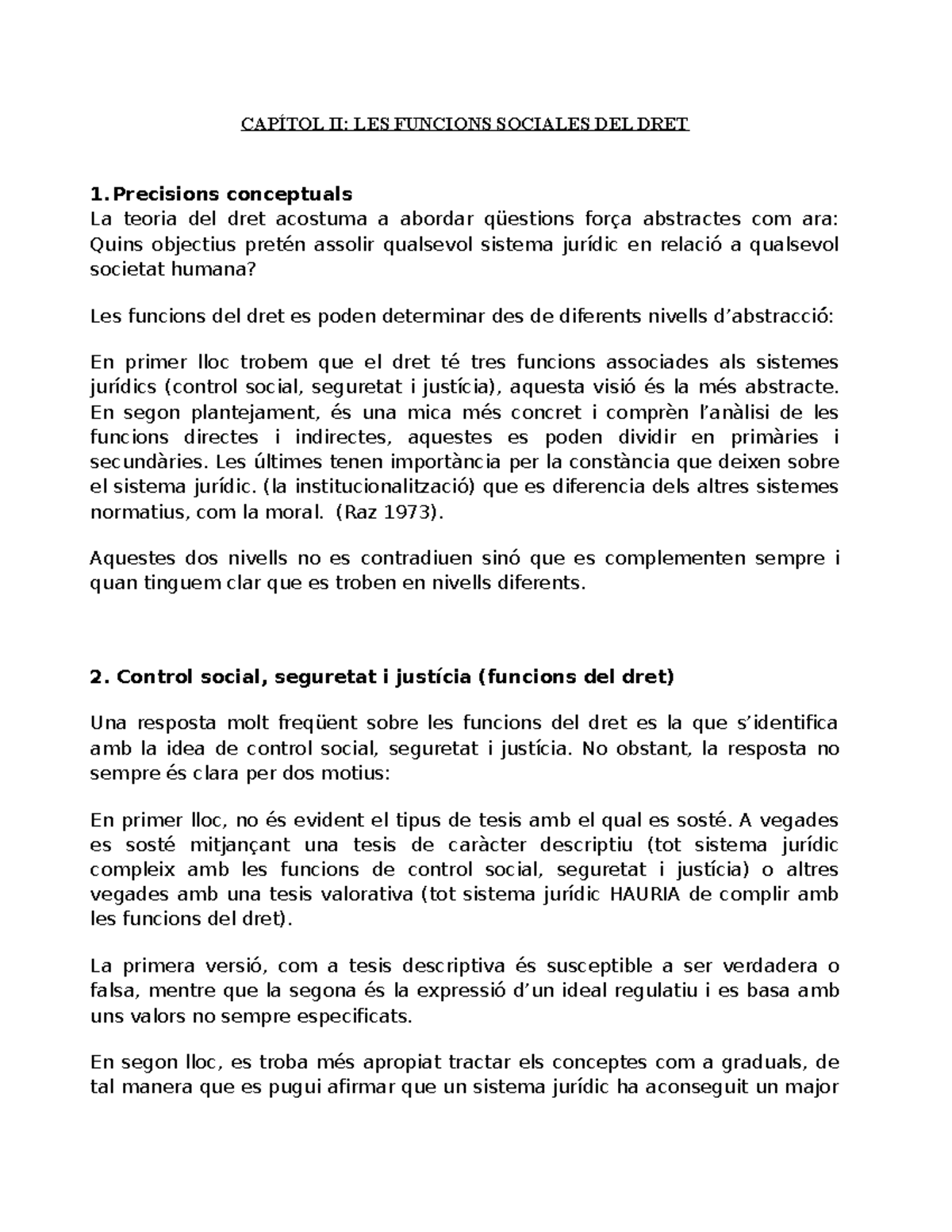 Capítol Ii Teoria Del Dret Capitol Ii Amb Manual CapÍtol Ii Les