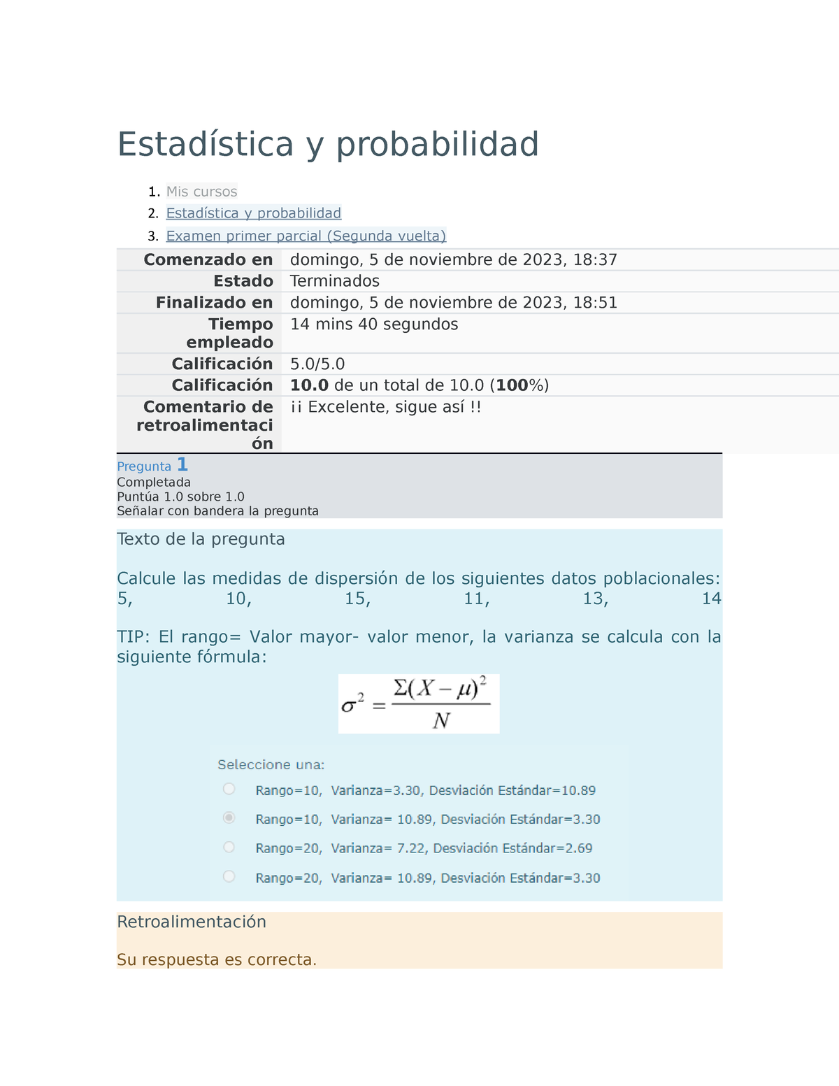 Semana 12 Utel Isc Estadística Y Probabilidad Estadística Y