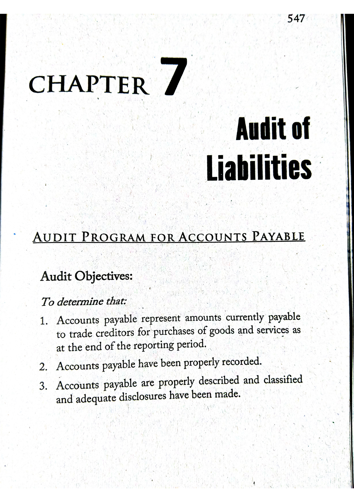 Audit Of Liabilities Roque Reference Applied Auditing Studocu