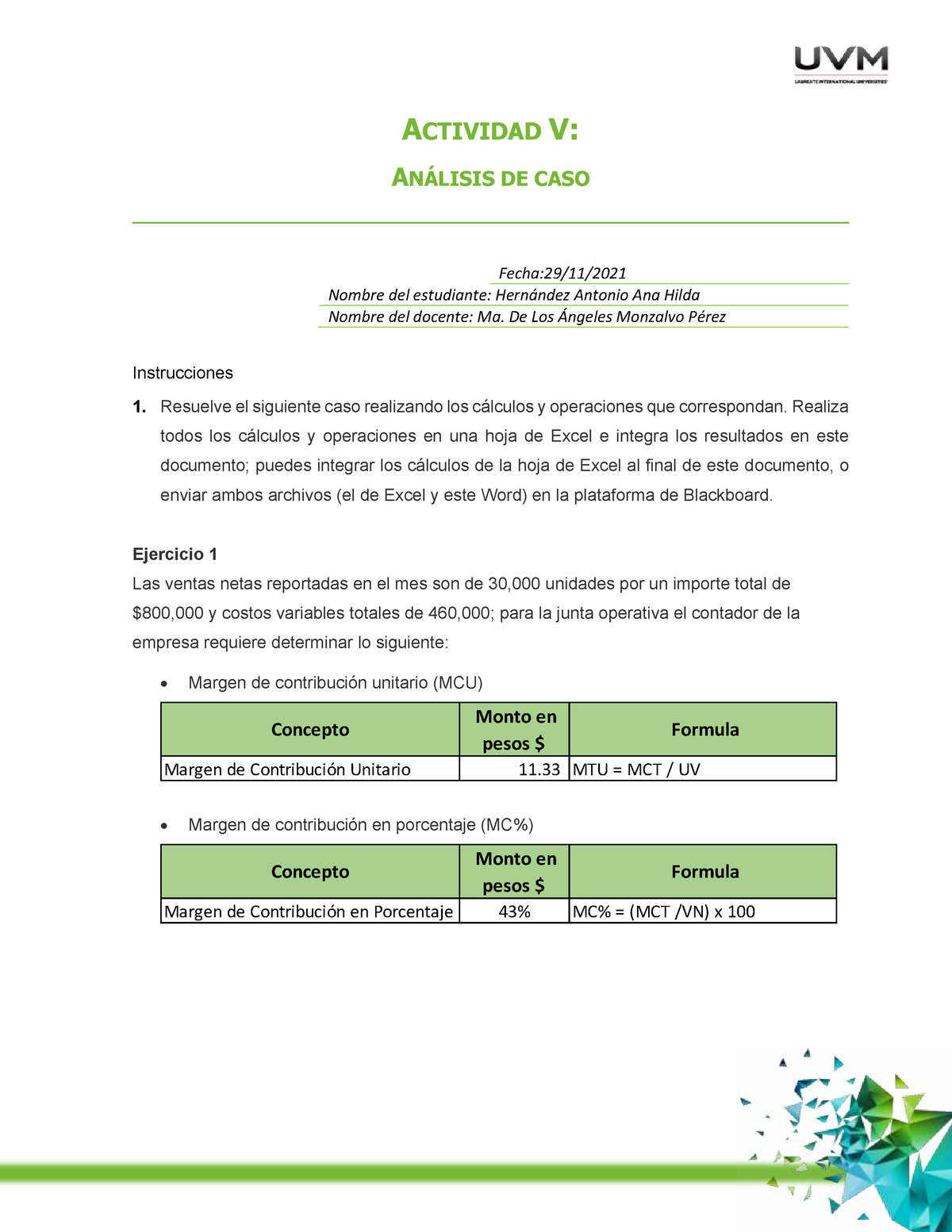 Actividad 5 Ejercicios Prácticos Contabilidad Administrativa