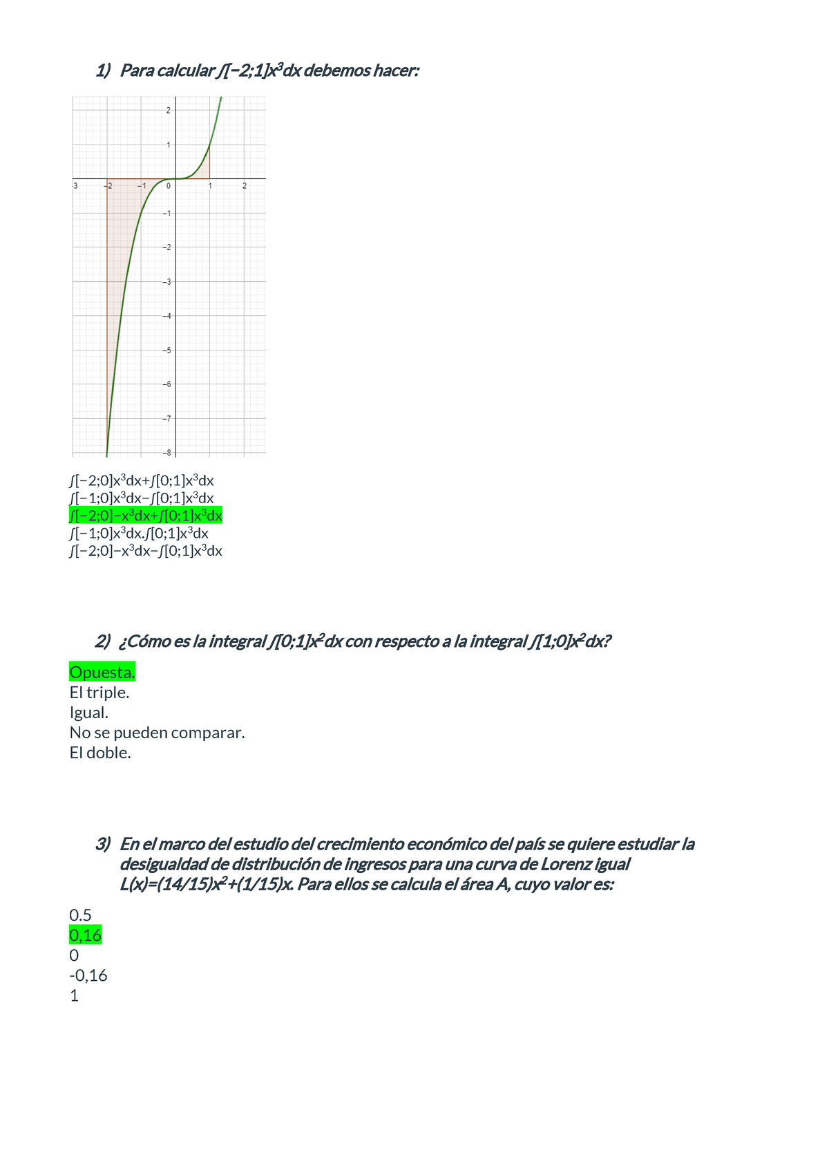 Tp 4 Herra Mat Ii Resuelto 100 Para Calcular ∫ − 2 1 X 3 Dx