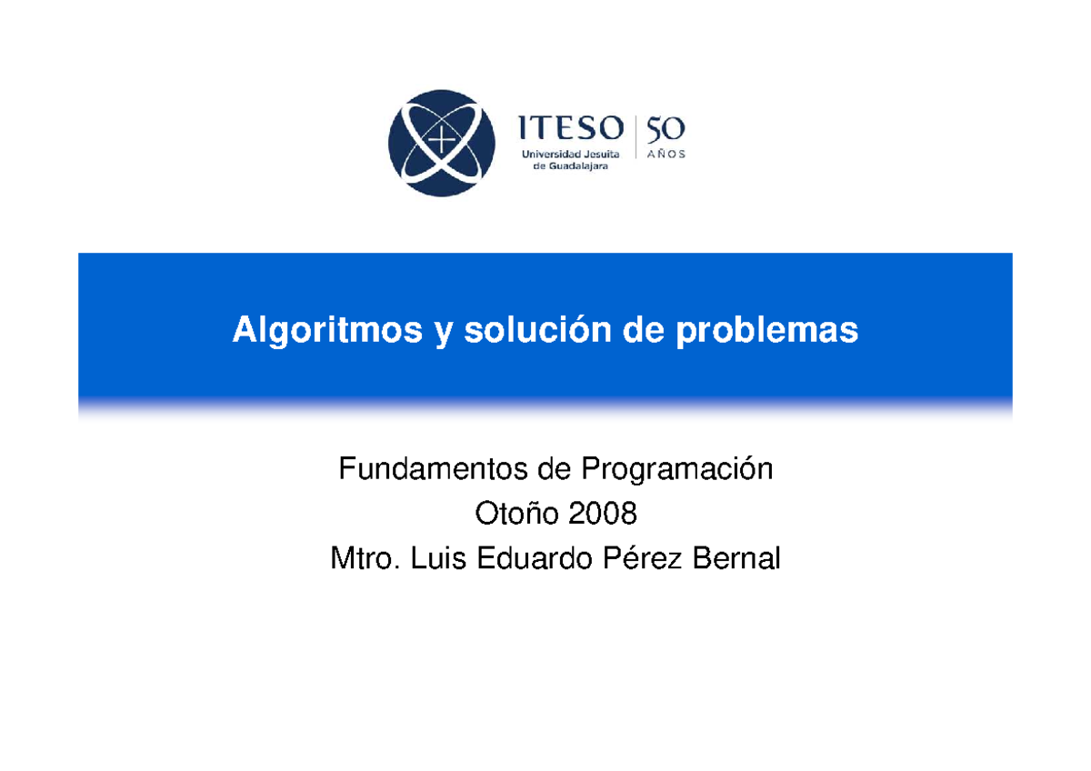 Algoritmo Solucionde Problema Algoritmos Y Solución De Problemas