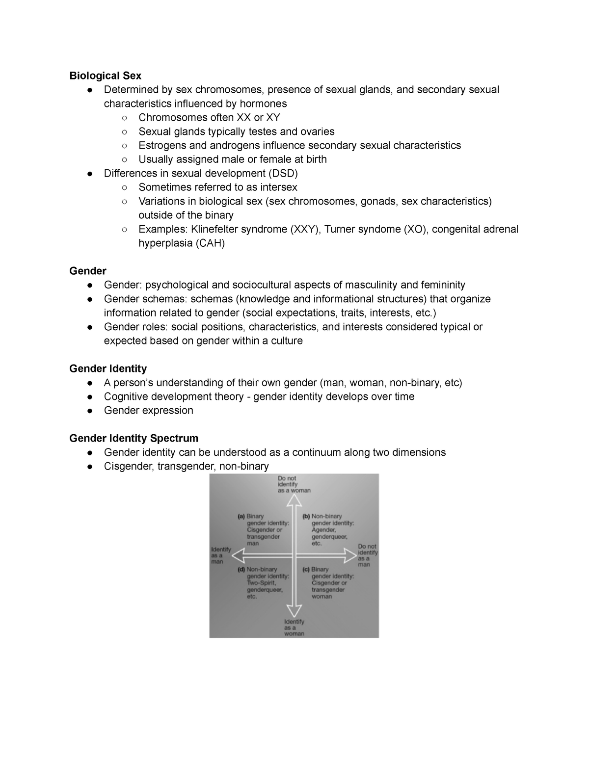 Chapter 10 Sex Gender And Sexuality Biological Sex Determined By