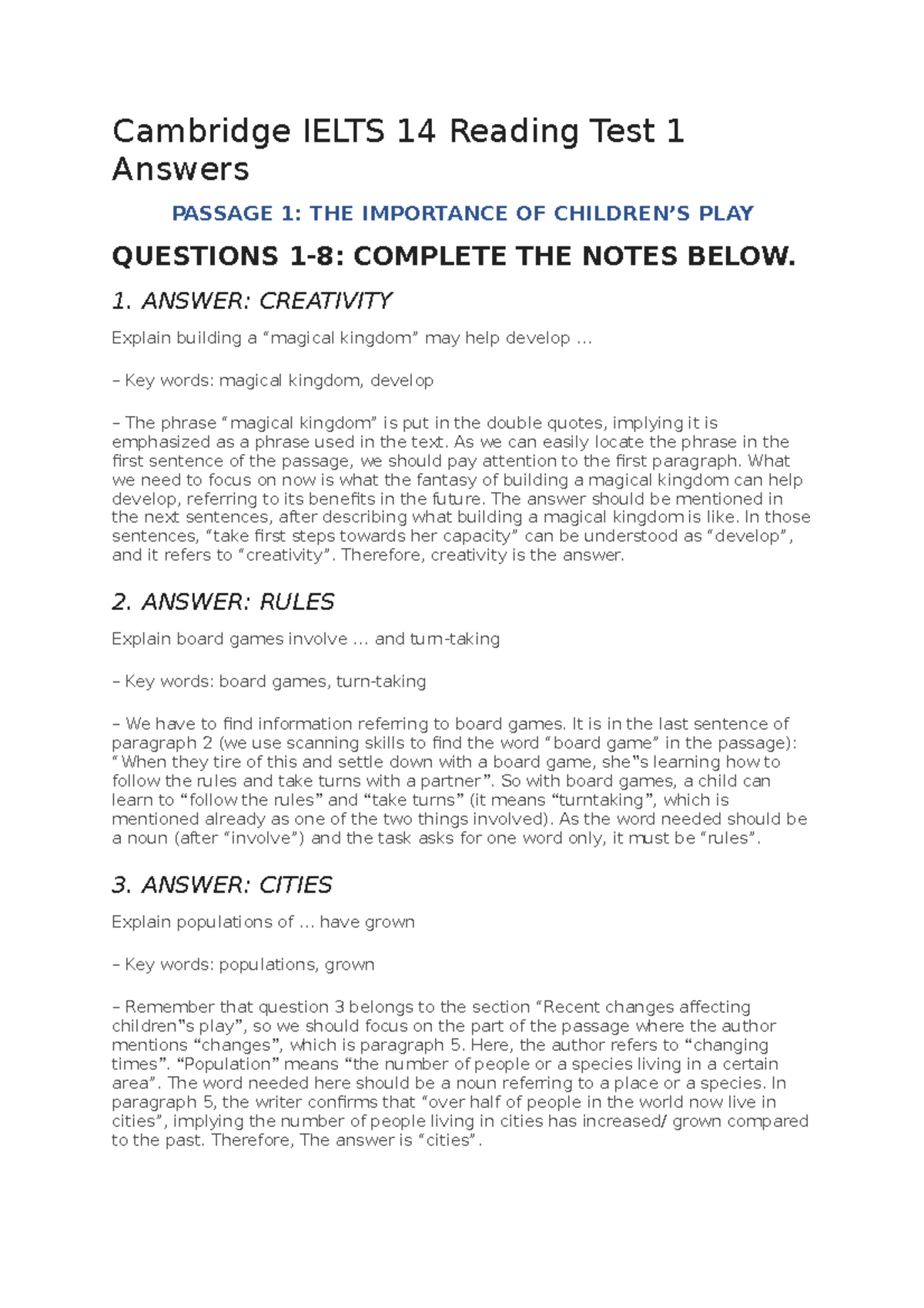 Cambridge Ielts 14 Reading Test 1 Answers Cambridge Ielts 14 Reading