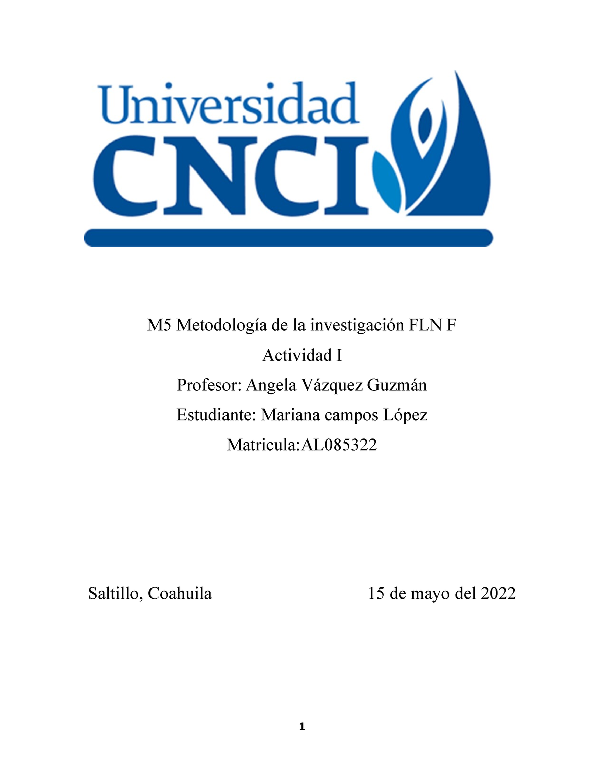 Actividad 1 M5 Metodologia De La Investigacion M5 Metodología De La