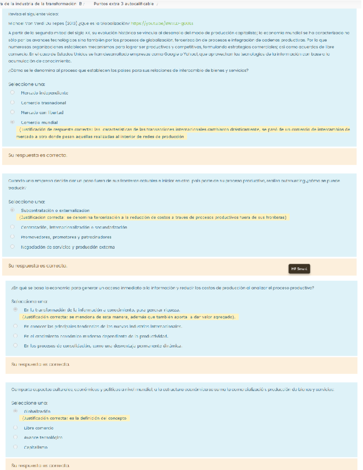 Puntos Extras Autocalificables 3 Estructura De La Industria De La