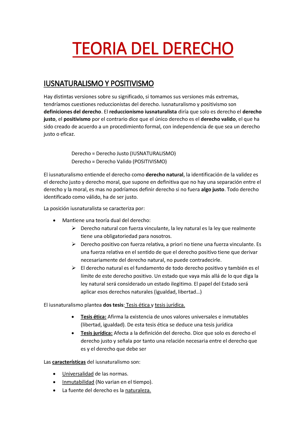 Tema 3 Iusnaturalismo TeorÍa Del Derecho Teoria Del Derecho