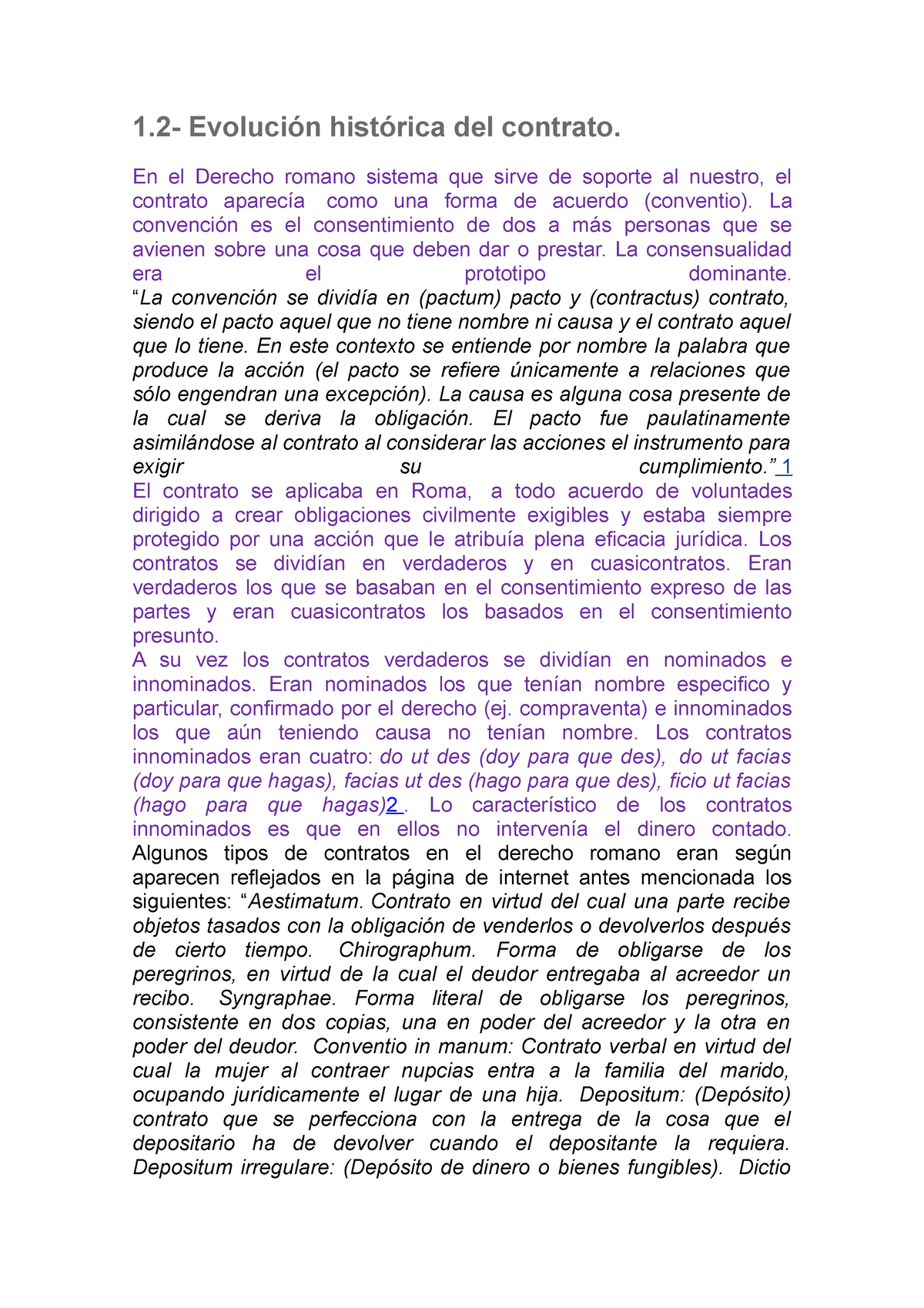 2 Evolucion Historica Del Contrato 1 Evolución Histórica Del