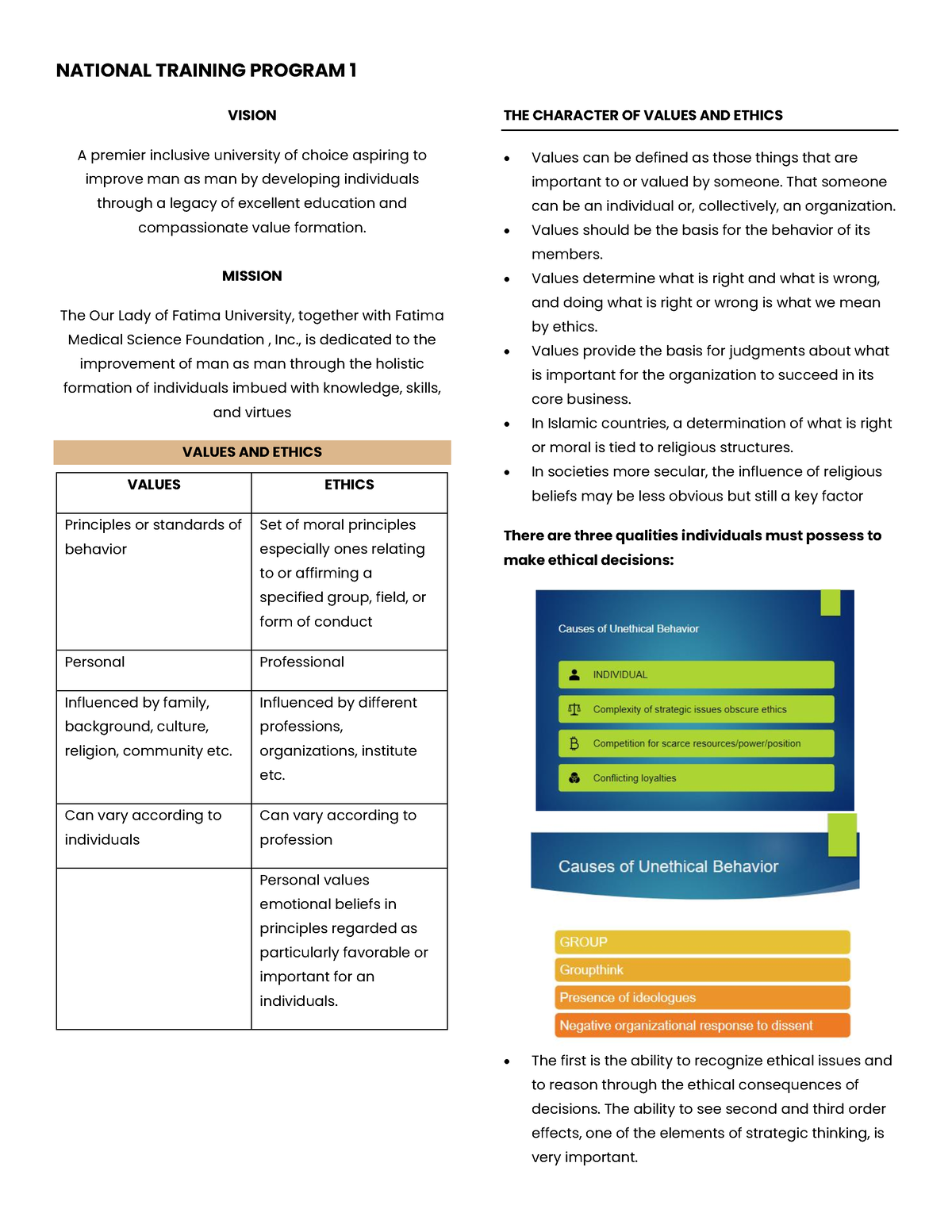 Nstp 1 Module 1 And 2 Studywell National Training Program 1 Vision