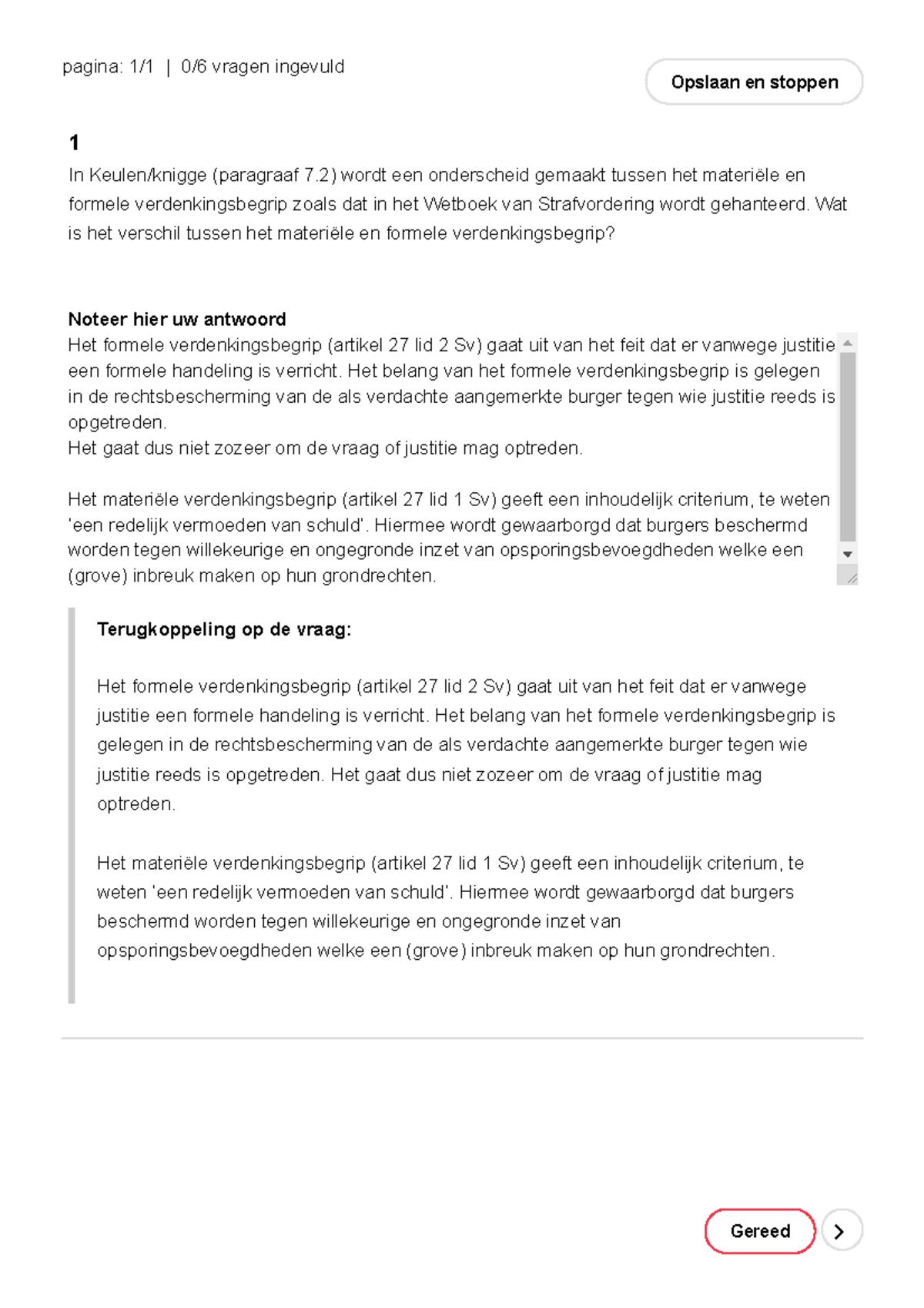 Oefenvragen Formeel Strafrecht Week 1 De Verdachte Noteer Hier Uw