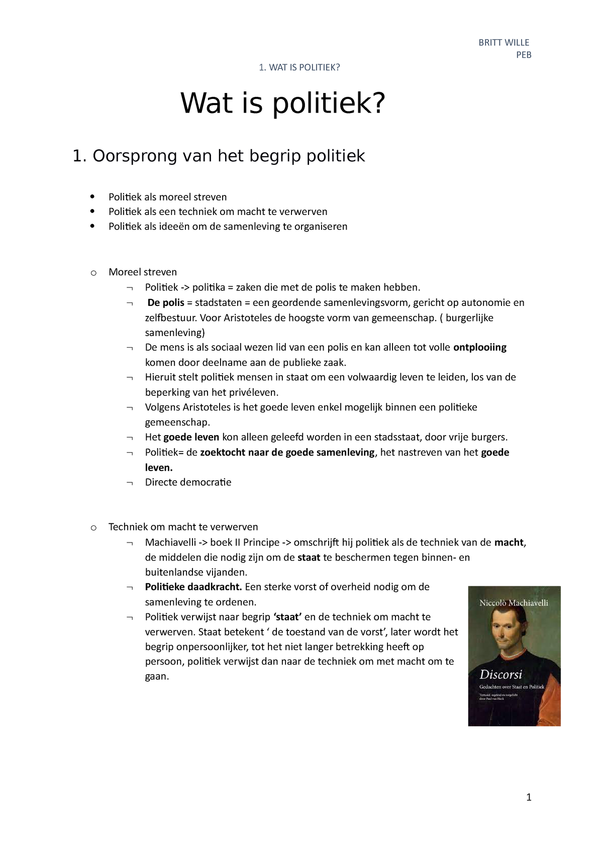 Politiek En Beleid Hoofdstuk 1 Samenvatting Wat Is Politiek Peb Wat