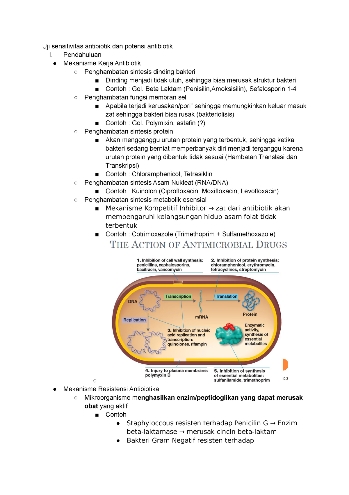 Uji Sensitivitas Antibiotik Dan Potensi Antibiotik Pendahuluan