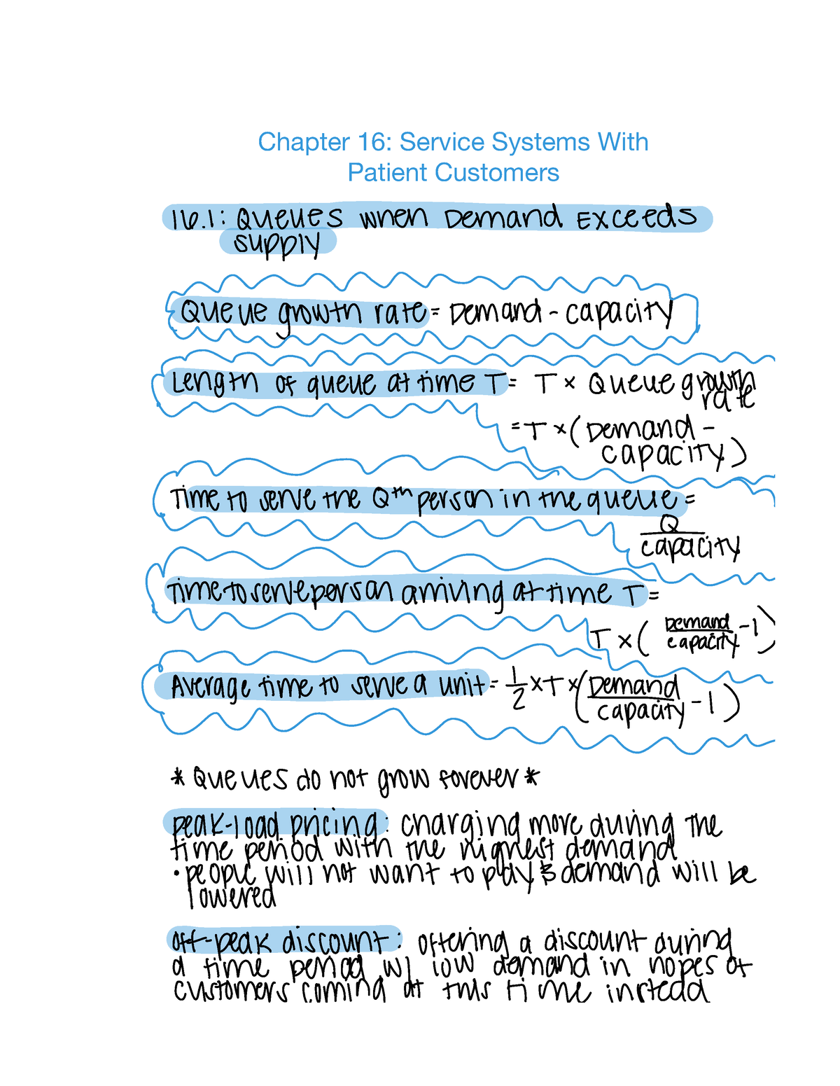 Chapter 16 Reading Notes 16 Queues When Demand Exceeds Supply