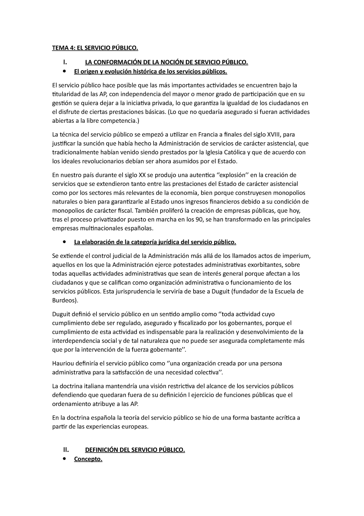 Tema 4 Resumen Admin 2 Tema 4 El Servicio PÚblico I La