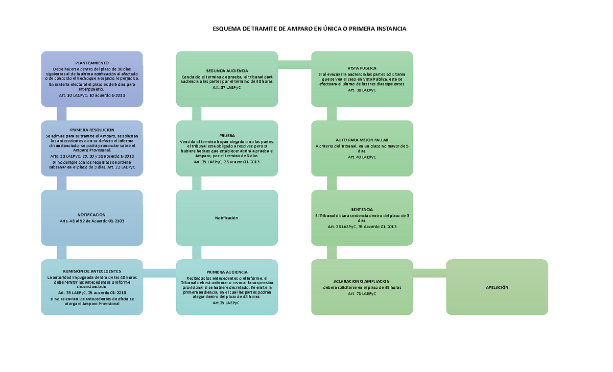 Esquema Proceso De Amparo Guatemala Paso A Paso Con T