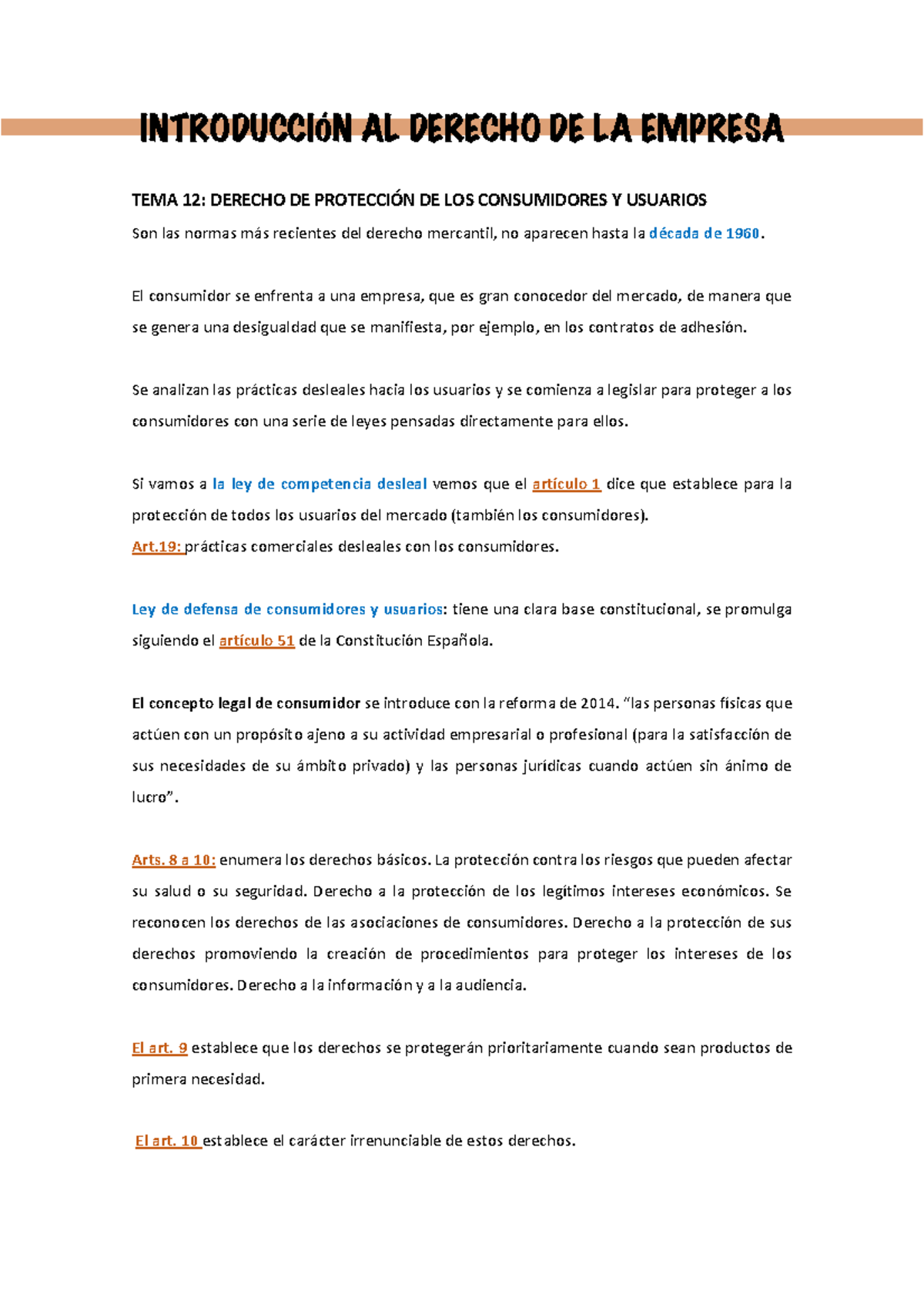 Tema 12 Introducción Al Derecho Mercantil Primero Ade IntroducciÓn Al