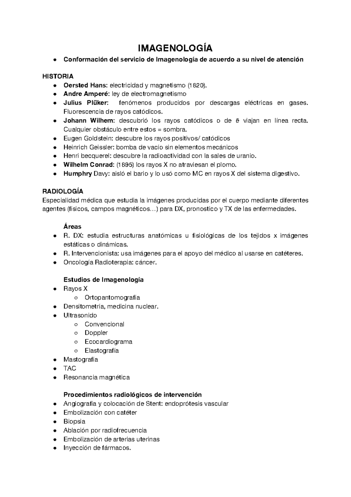 Primer Parcial De Imagenología ImagenologÍa Conformación Del Servicio