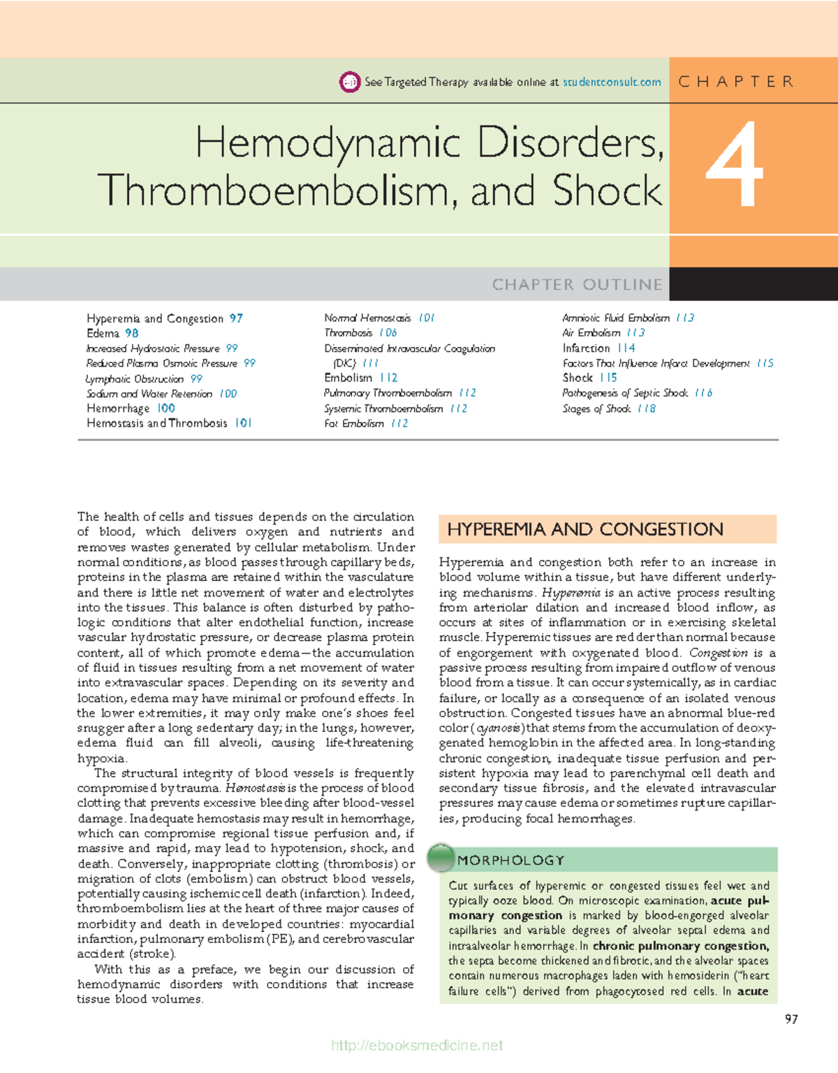 Reference For Circulatory Disorders 97 Hemodynamic Disorders