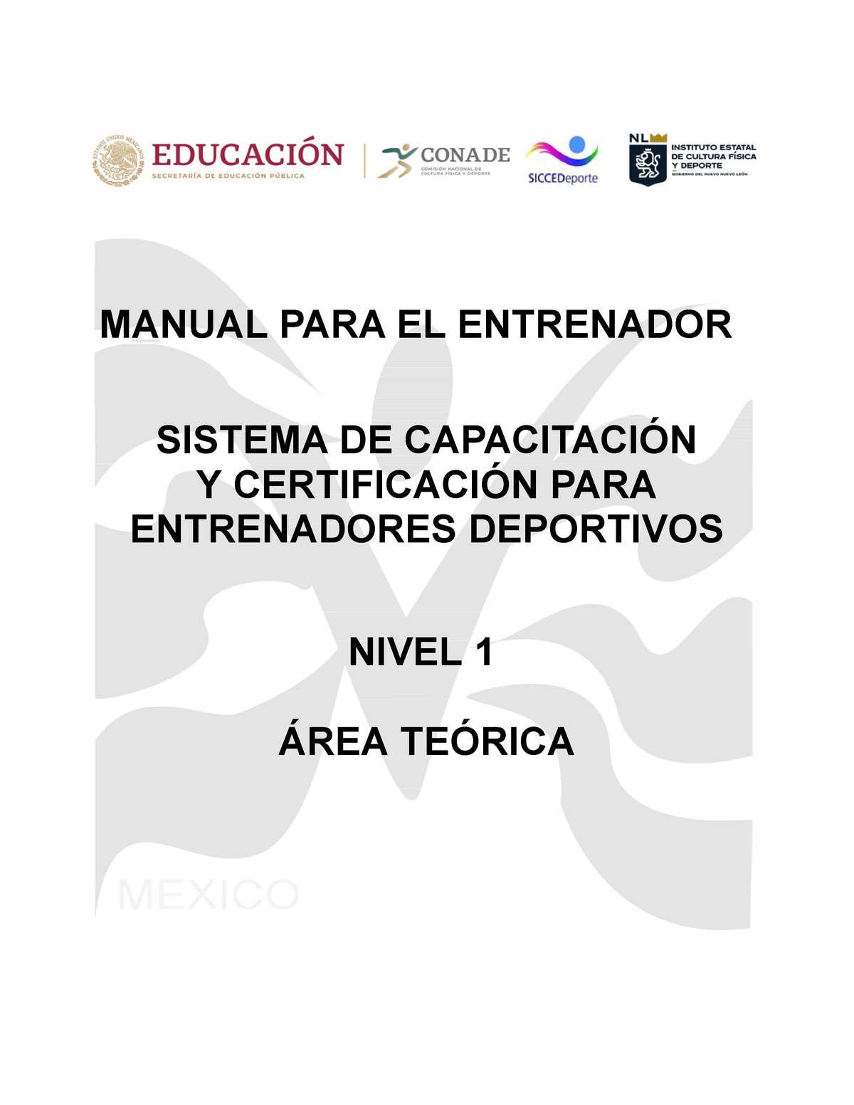 Manual Nivel 1 Manual Para El Entrenador Sistema De CapacitaciÓn Y