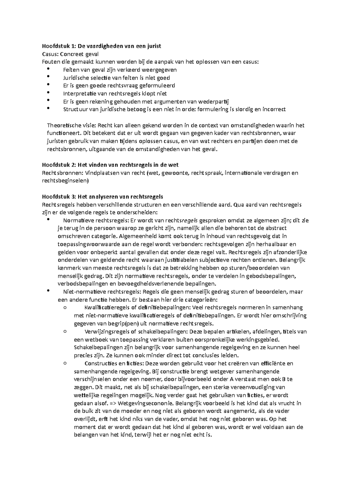 Samenvatting Juridische Methoden Hoofdstuk 1 De Vaardigheden Van Een