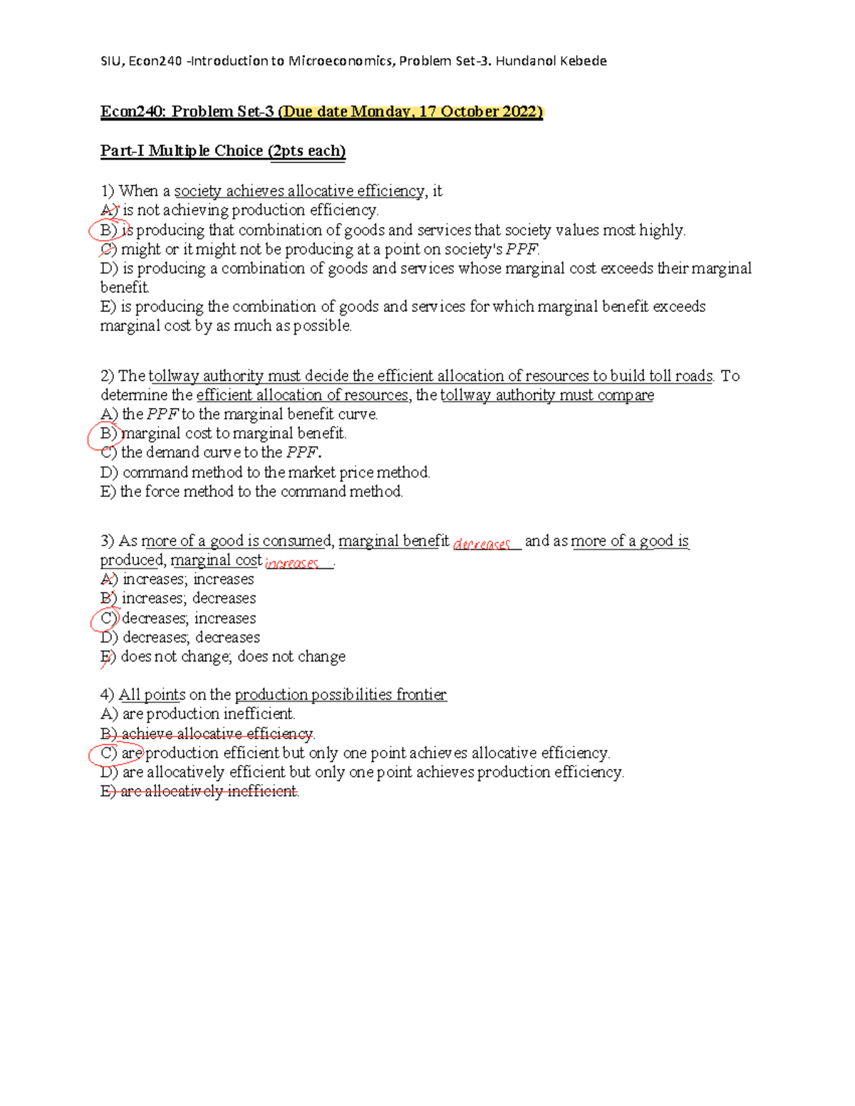 Problem Set 3 Fall 2022 Econ240 Problem Set 3 Due Date Monday 17