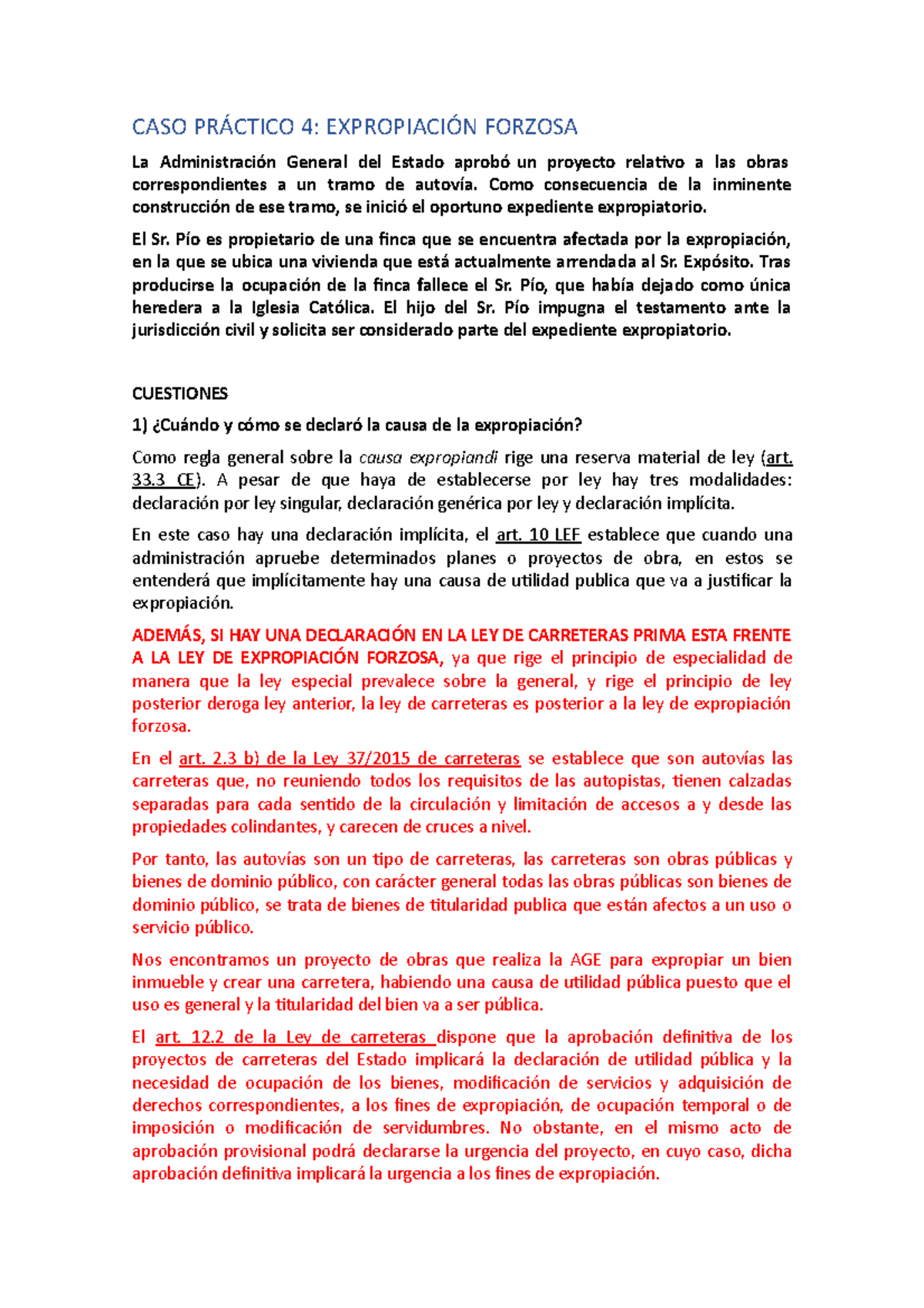 Caso Práctico 4 Parte Especial Caso PrÁctico 4 ExpropiaciÓn