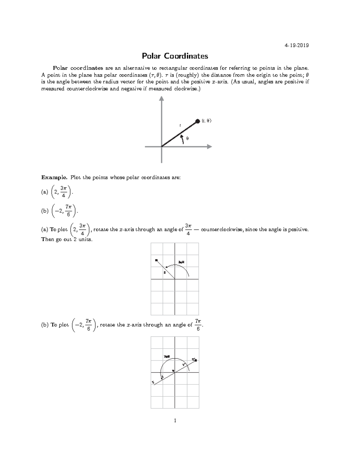 Polar Coordinates 4 19 Polar Coordinates Polar Coordinates Are An