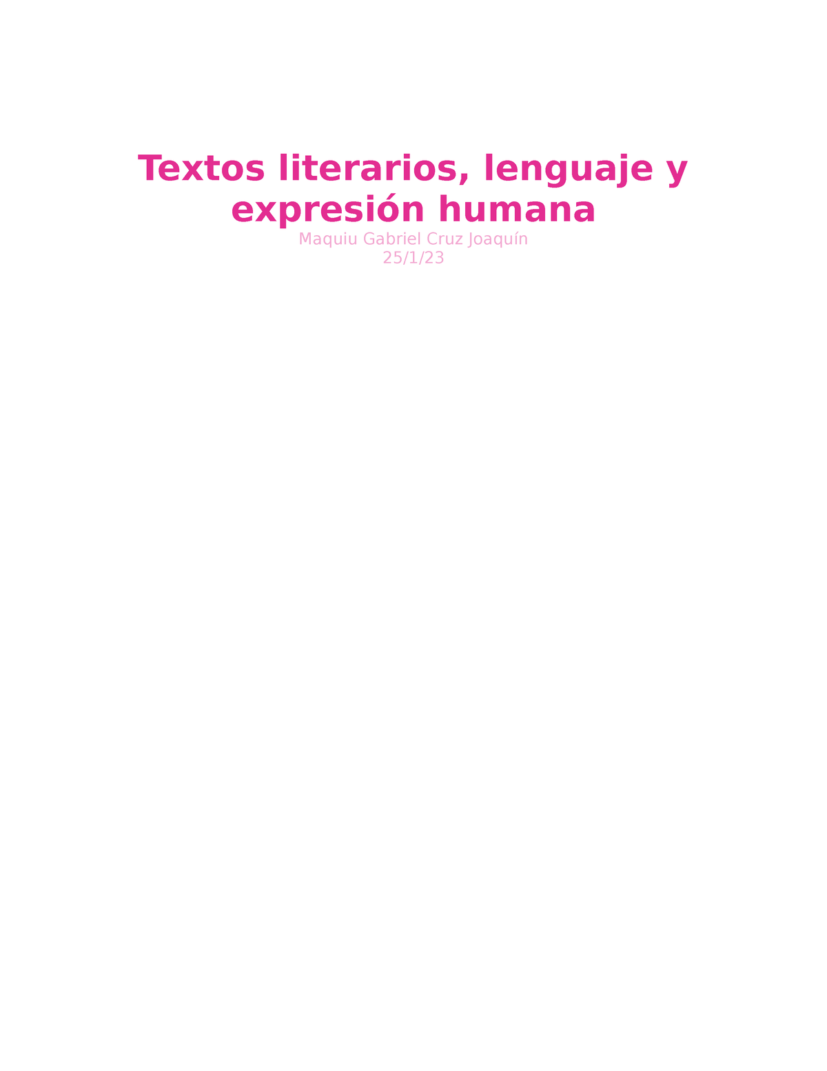 Modulo Textos Literarios Lenguaje Y Expresi N Humana Docsity Hot Sex